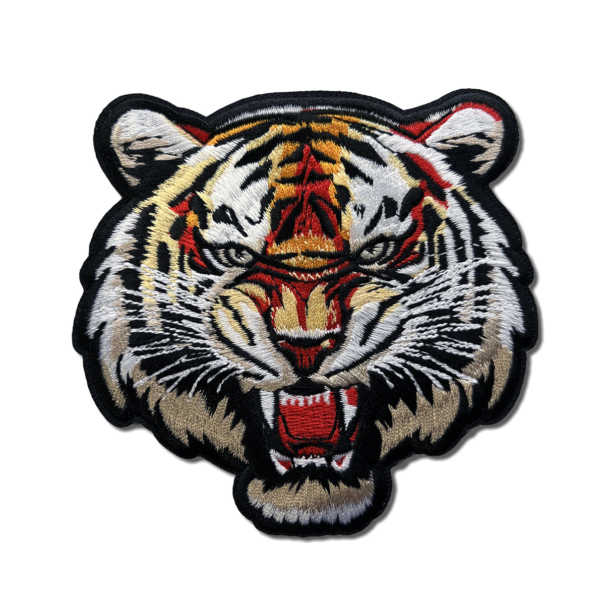 Embroidered Snarling Tiger Head Iron on Sew on Patch – PATCHERS
