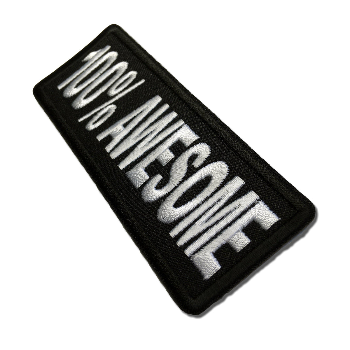 Embroidered 100% Awesome Iron on Sew on Patch – PATCHERS