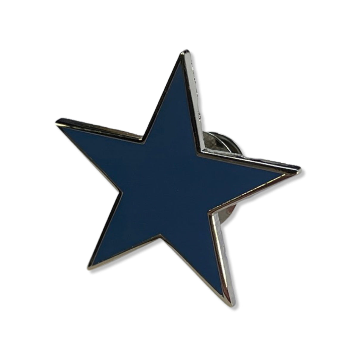 Metal And Hard Enamel Blue Star Pin Badge With Secure Locking Back Patchers
