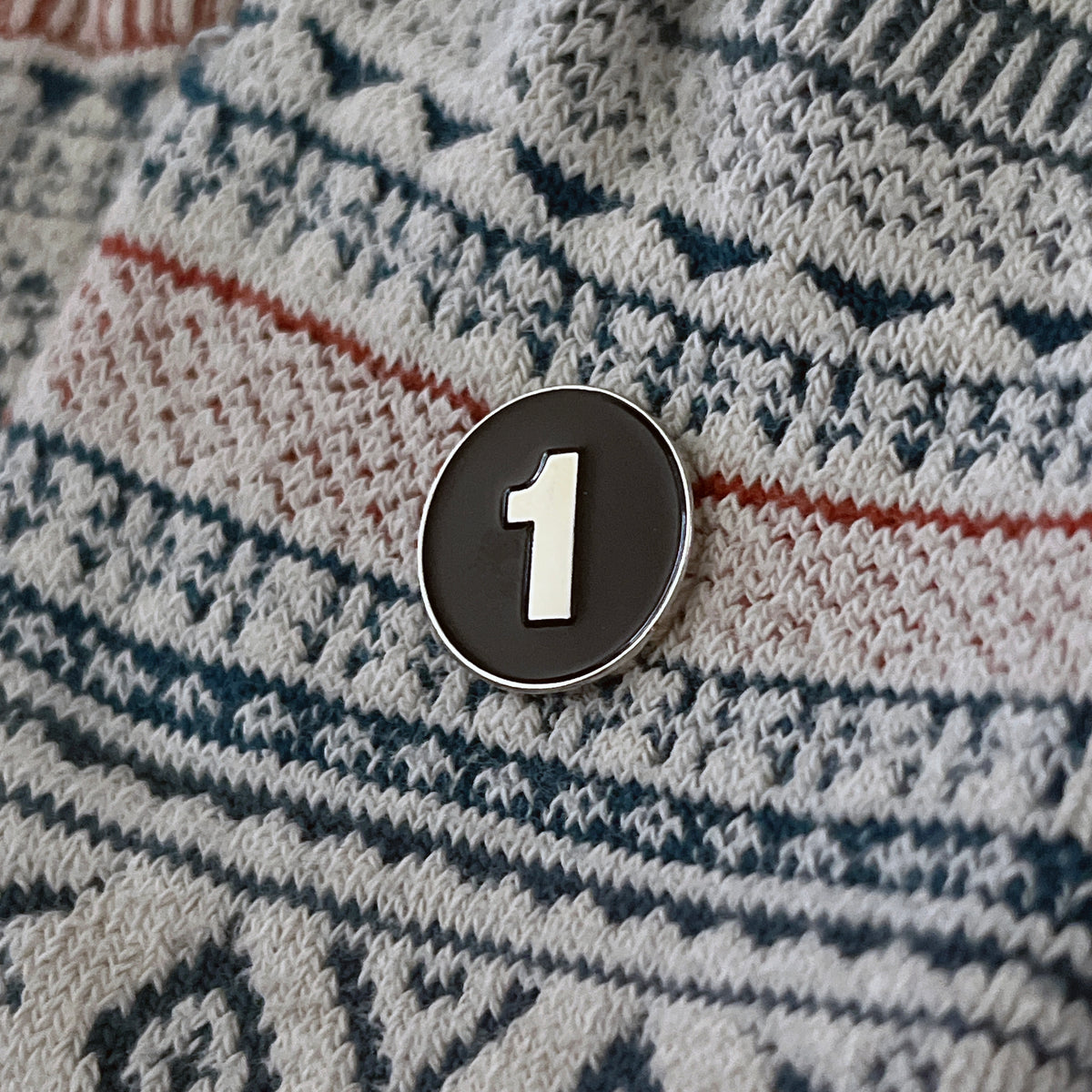 Metal & Black Enamel 1 Pin Badge with Secure Locking Back – PATCHERS