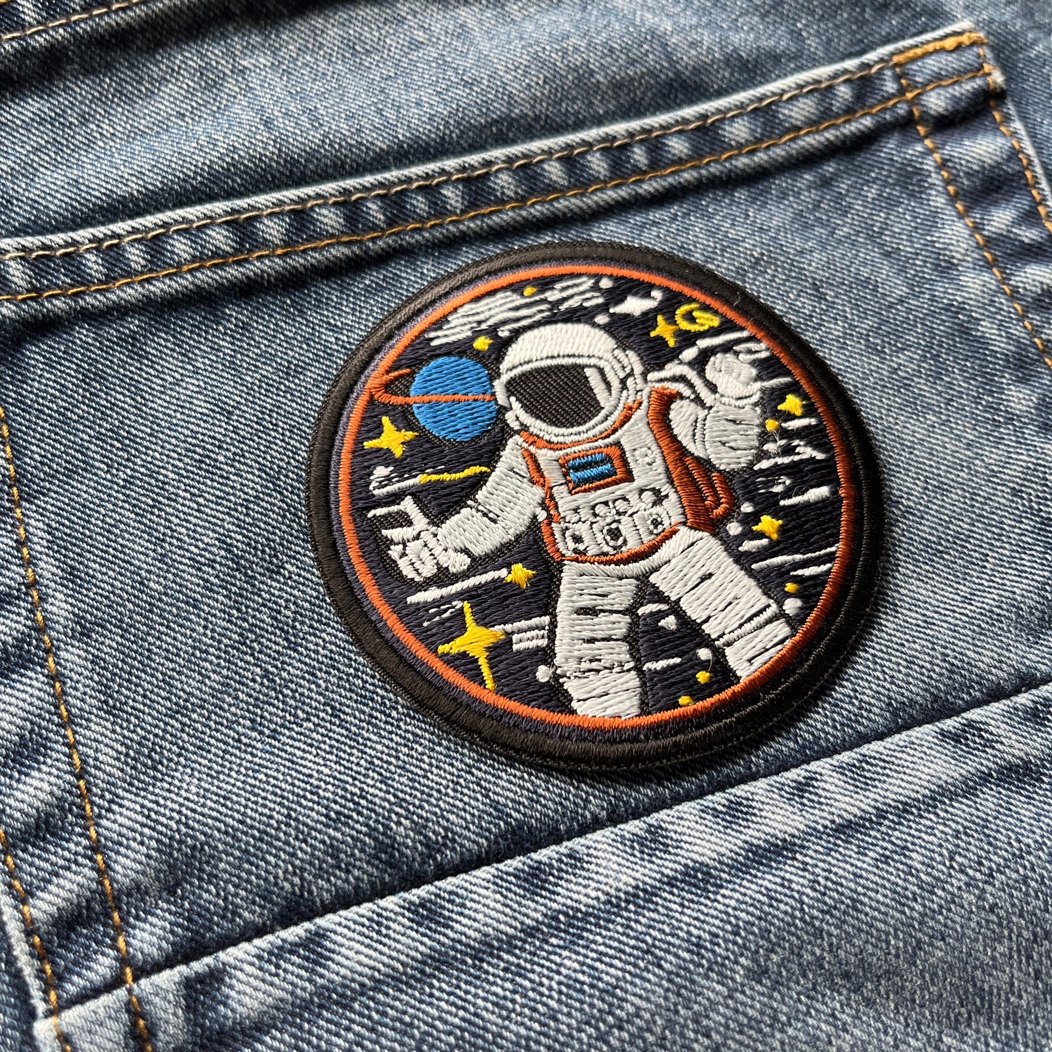 Embroidered Astronaut in Space Iron on Sew on Patch – PATCHERS