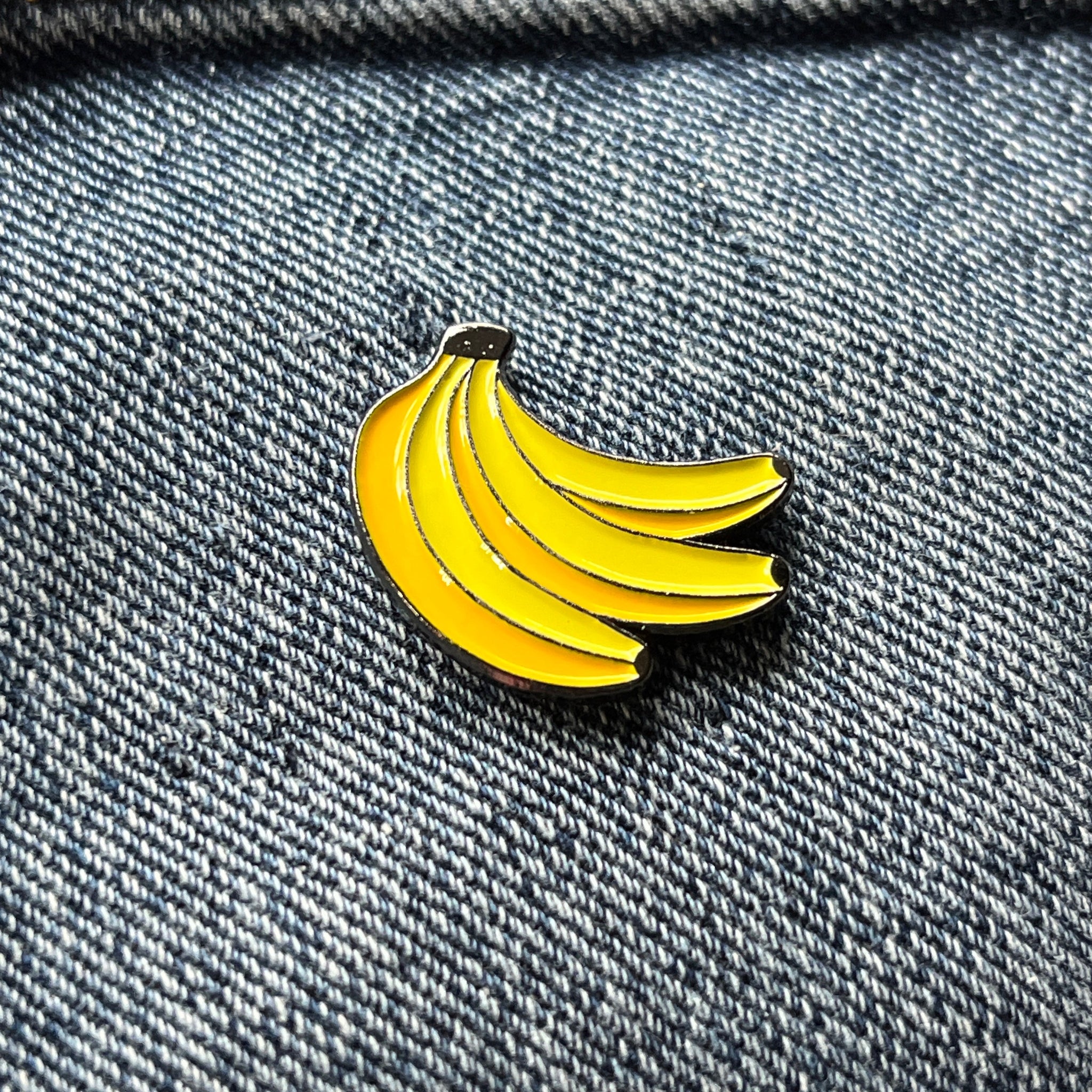 Metal & Enamel Bananas Pin Badge with Secure Locking Back – PATCHERS