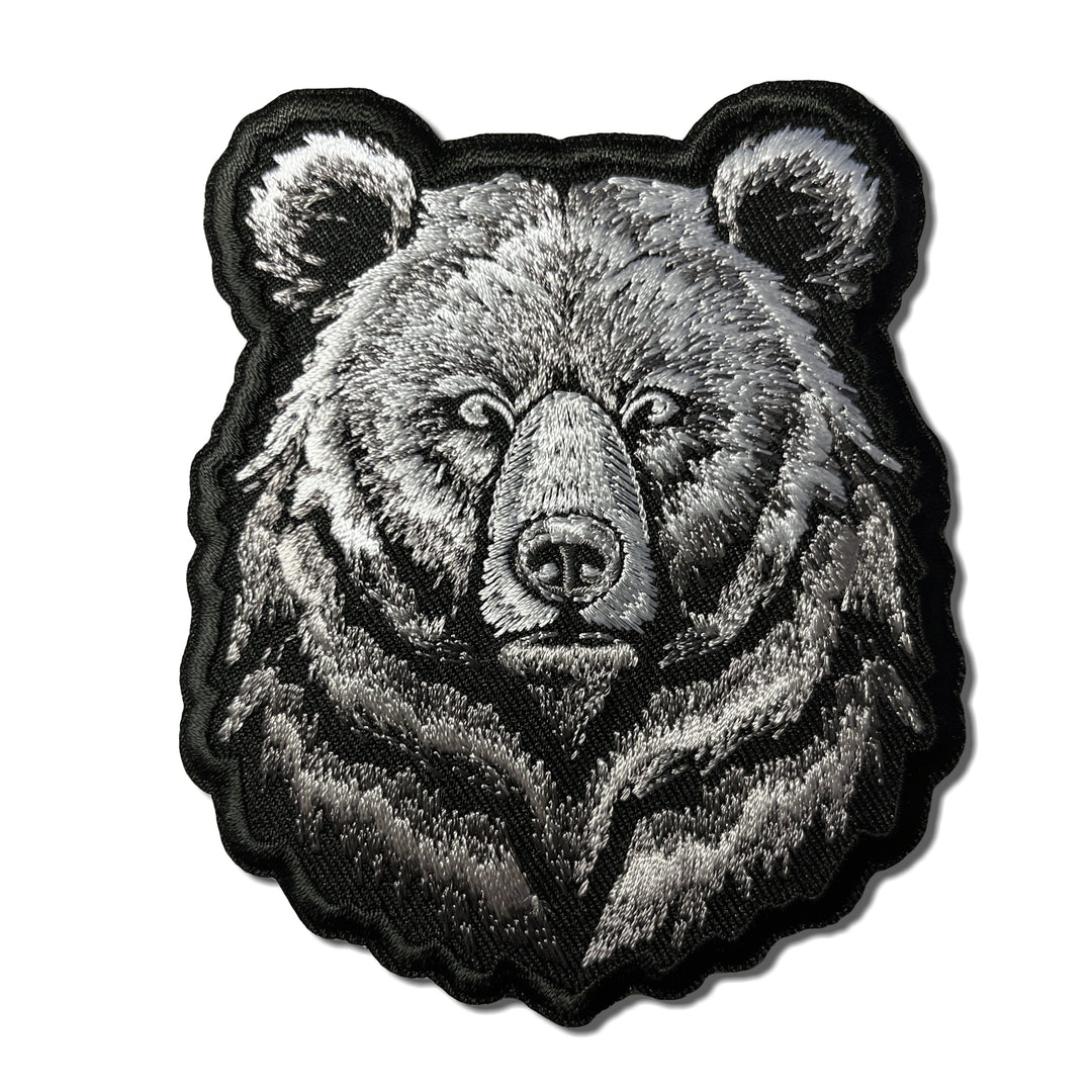 Embroidered Bear Stare Iron on Sew on Patch – PATCHERS
