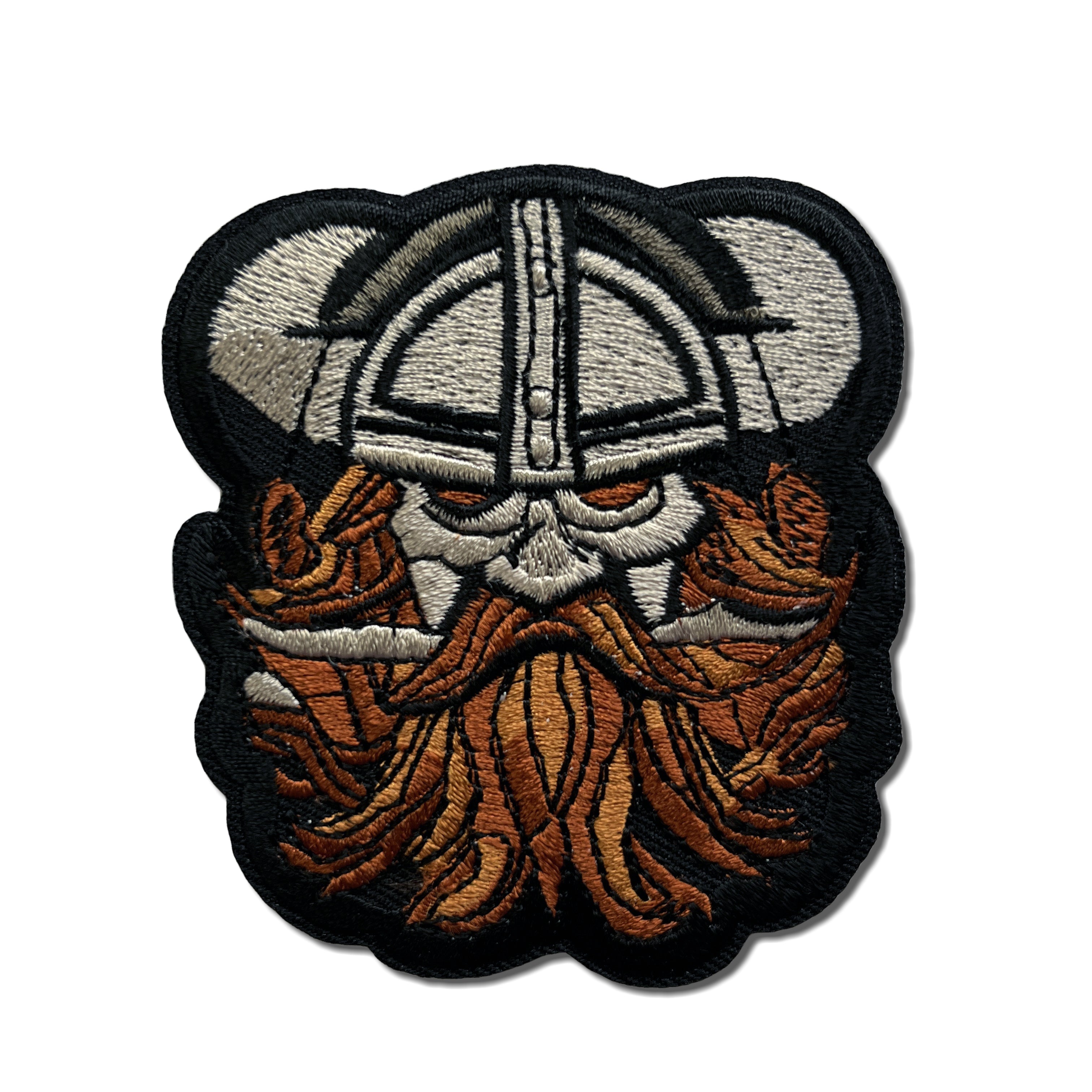 Embroidered Bearded Viking Iron on Sew on Patch – PATCHERS