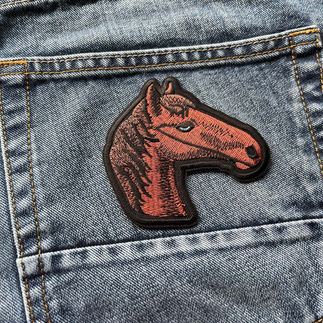 Embroidered Brown Horse Head Iron on Sew on Patch – PATCHERS