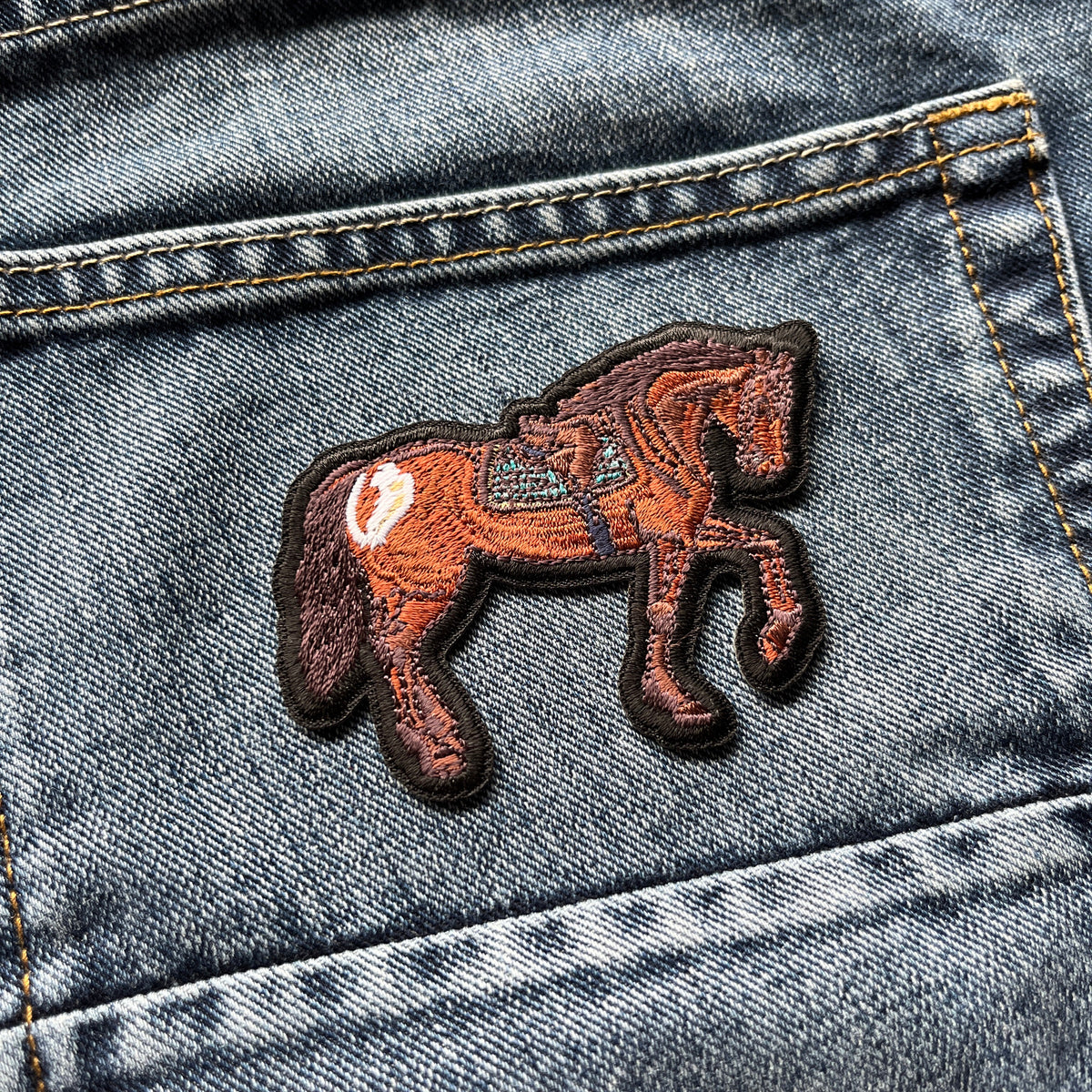 Embroidered Brown Horse Iron on Sew on Patch – PATCHERS