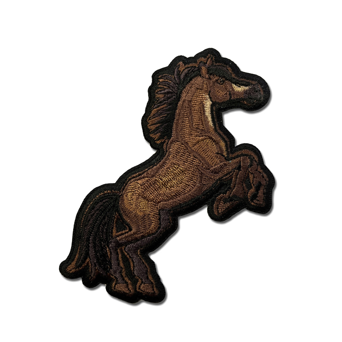 Embroidered Brown Horse Rearing Iron on Sew on Patch – PATCHERS