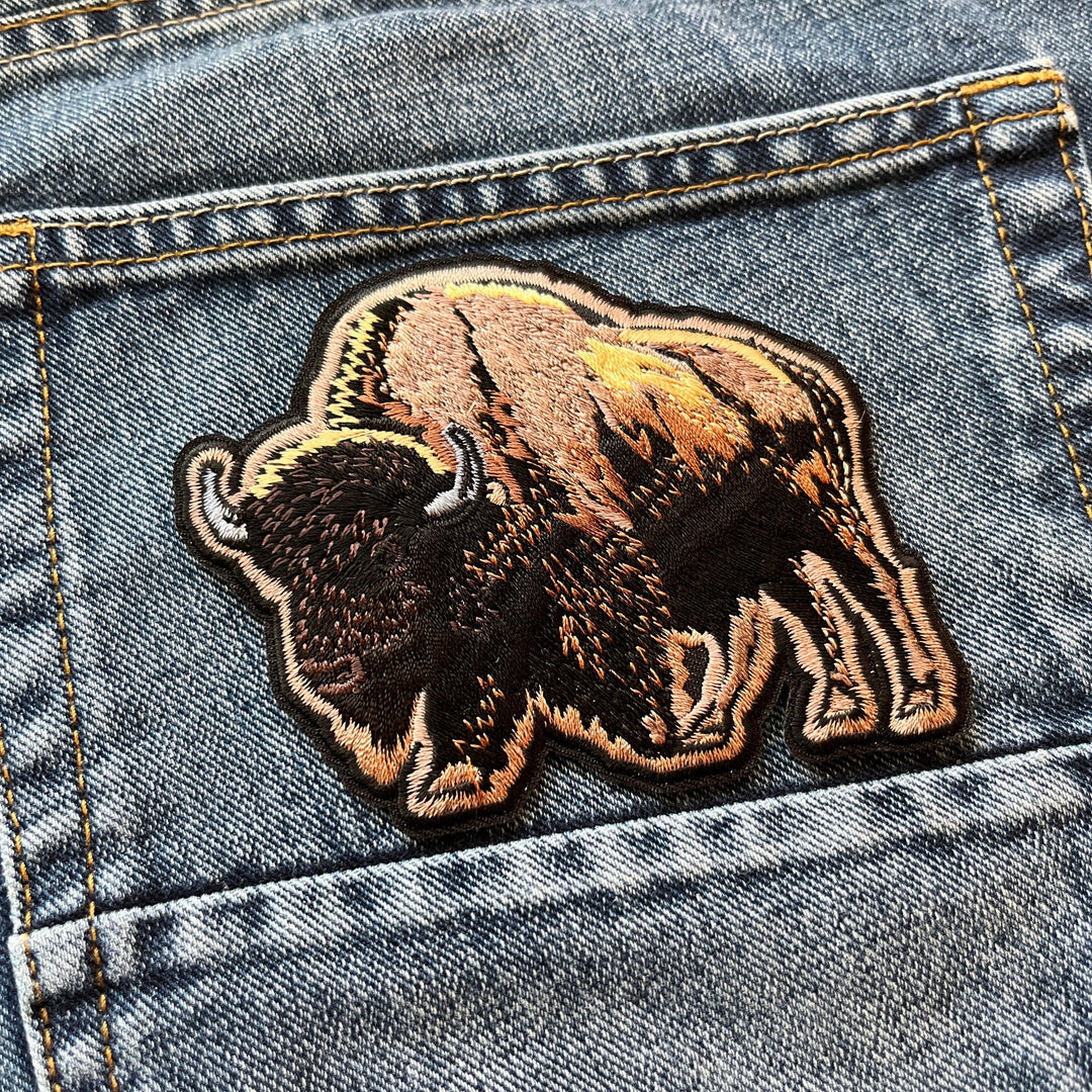 Embroidered Buffalo Iron on Sew on Patch – PATCHERS