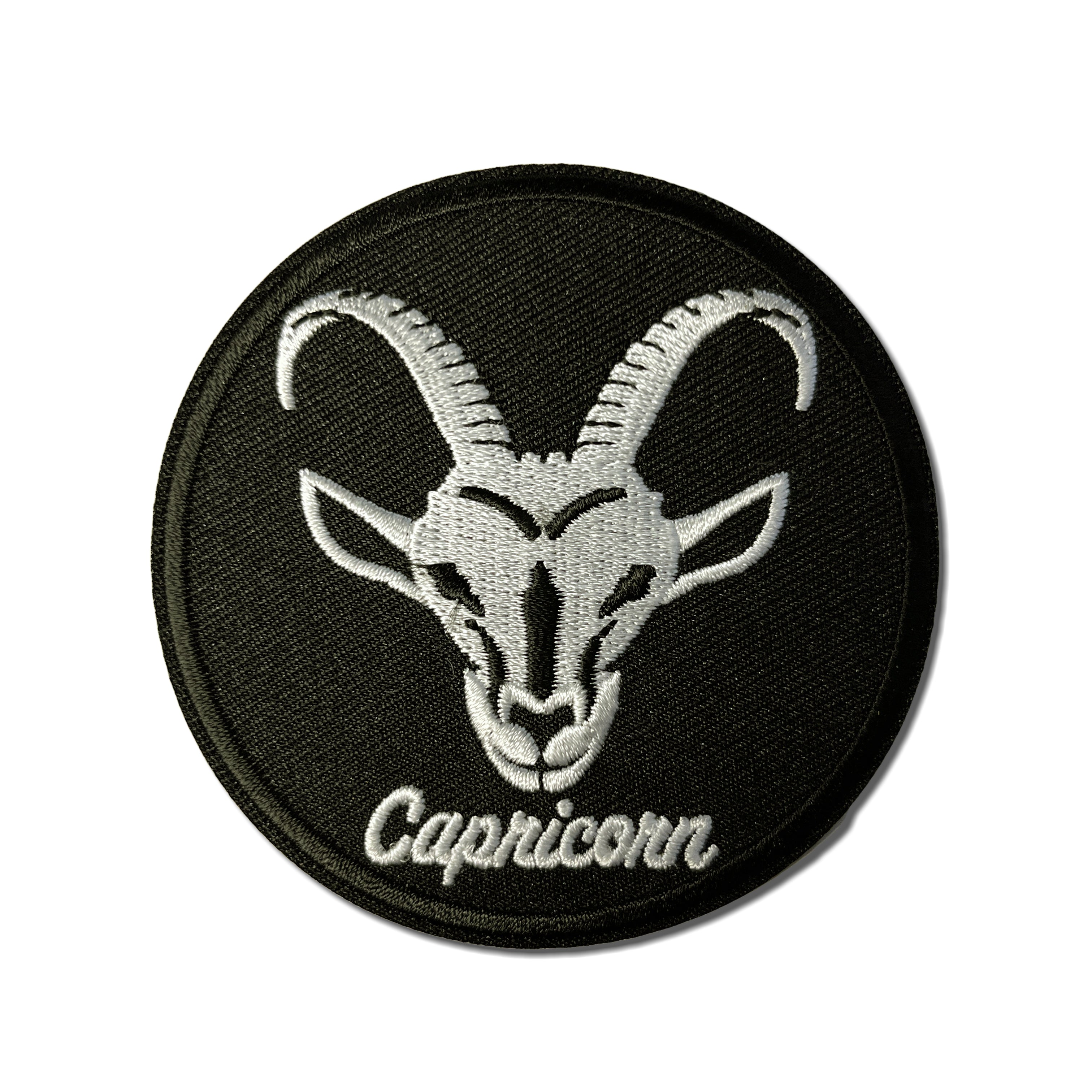 Embroidered Capricorn Zodiac Round Iron on Sew on Patch – PATCHERS