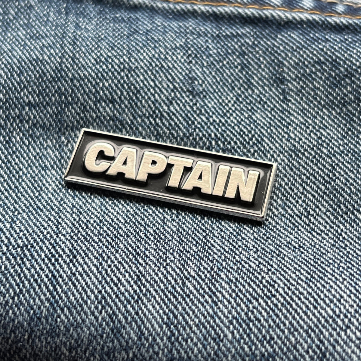 Metal & Enamel Captain Pin Badge with Secure Locking Backs – PATCHERS