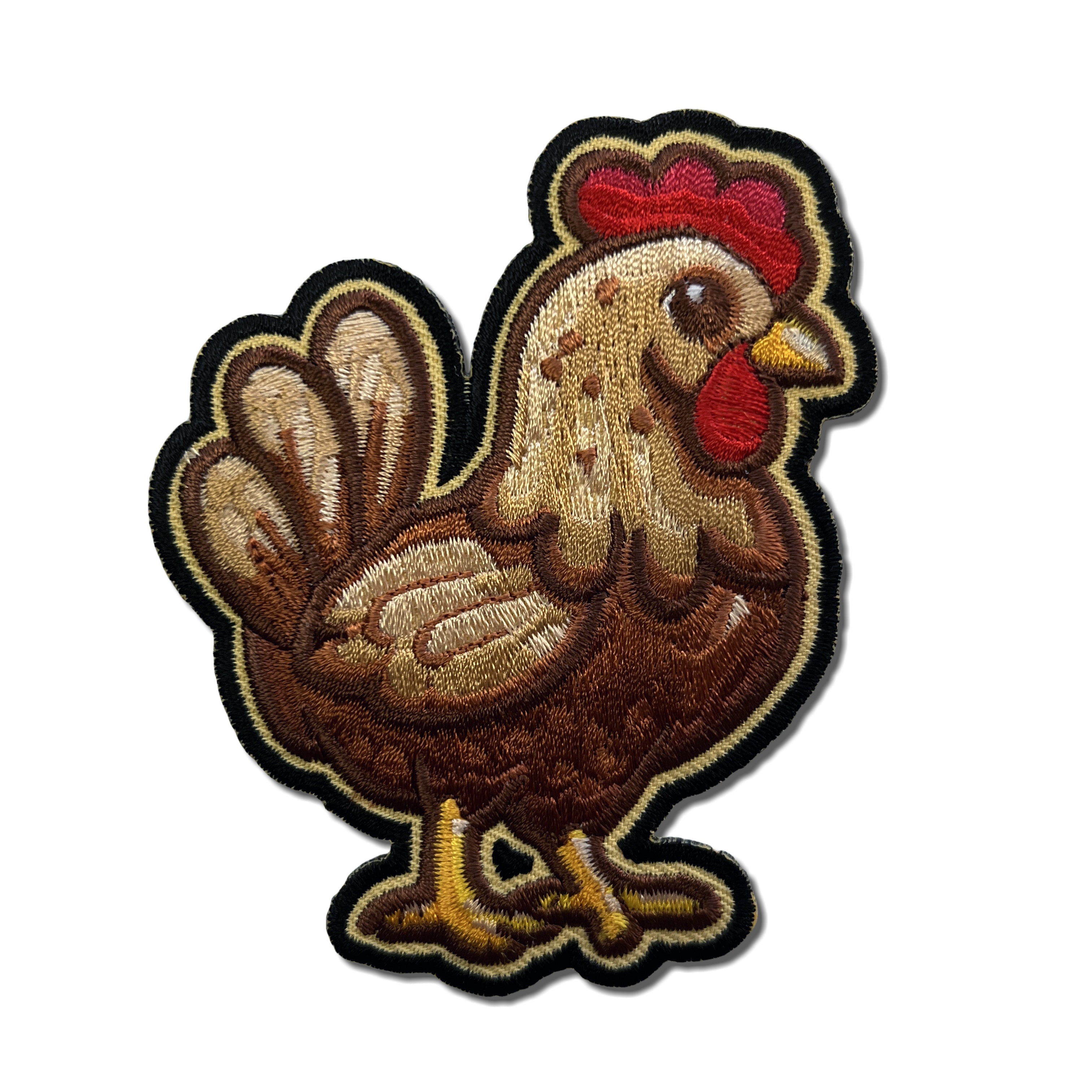 Embroidered Chicken Iron on Sew on Patch – PATCHERS