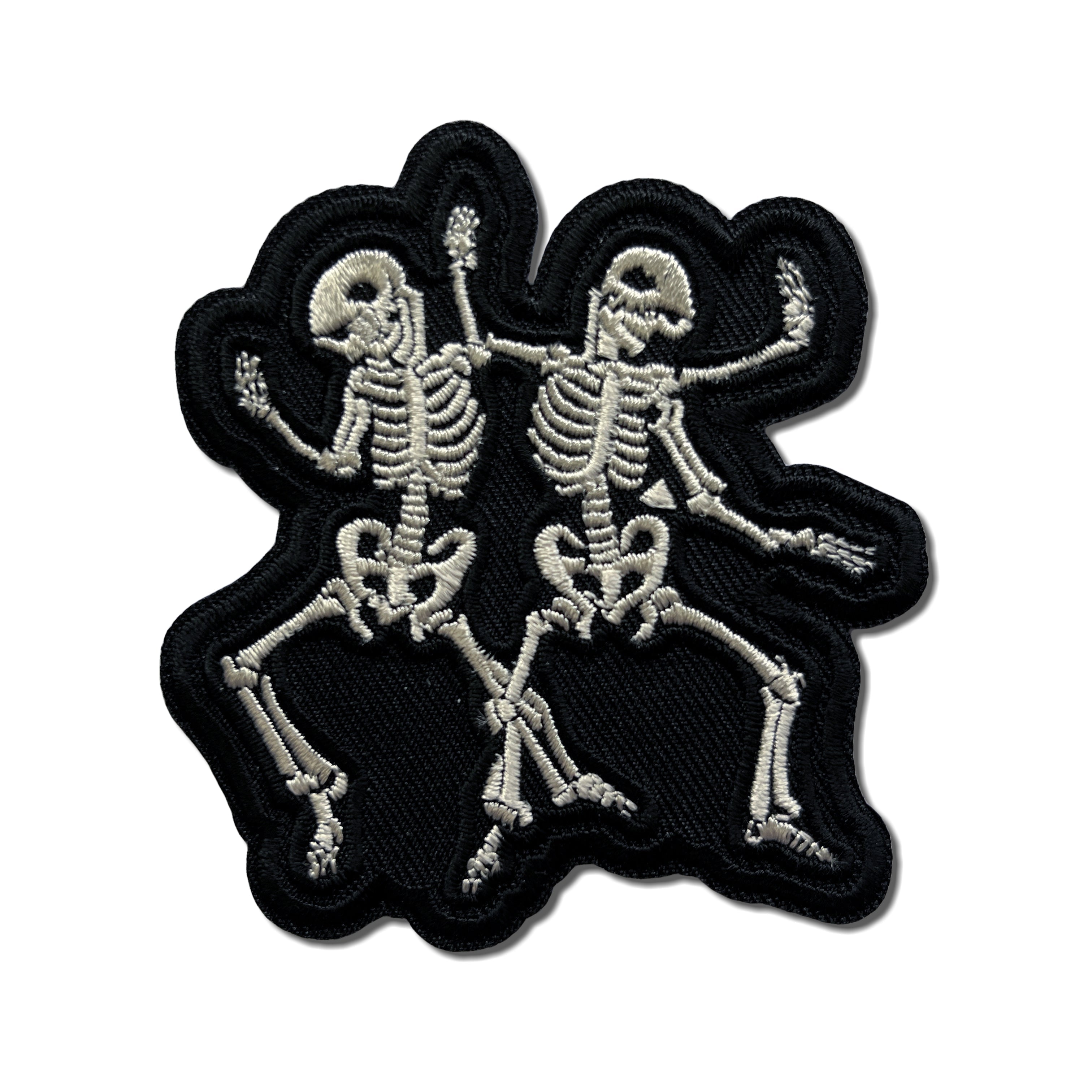 Embroidered Dancing Skeletons Iron on Sew on Patch – PATCHERS