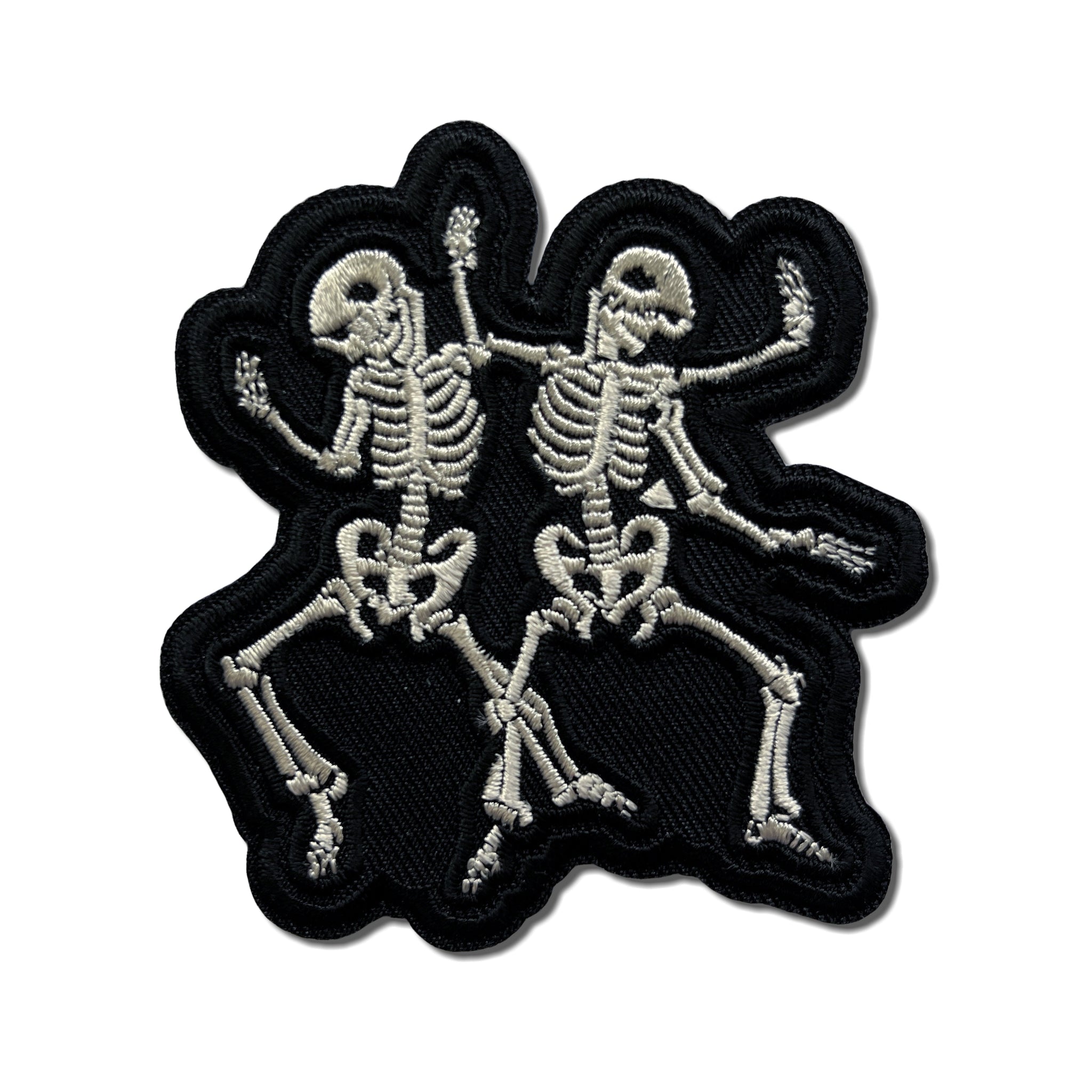 Embroidered Dancing Skeletons Iron on Sew on Patch – PATCHERS