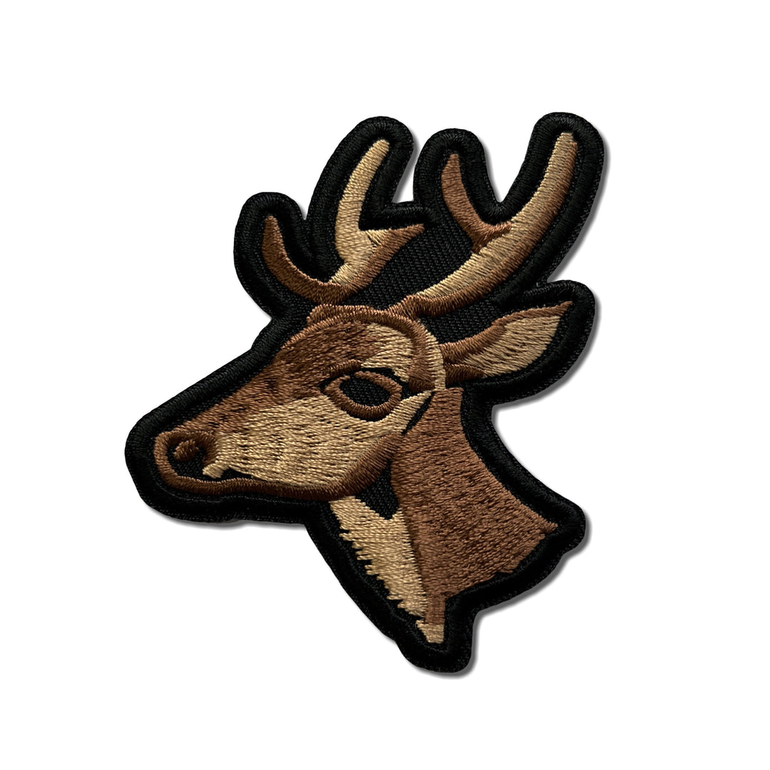 Embroidered Deer Head Iron on Sew on Patch – PATCHERS