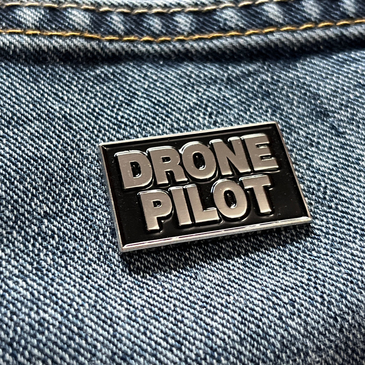 Metal & Enamel Drone Pilot Pin Badge with Secure Locking Backs – PATCHERS