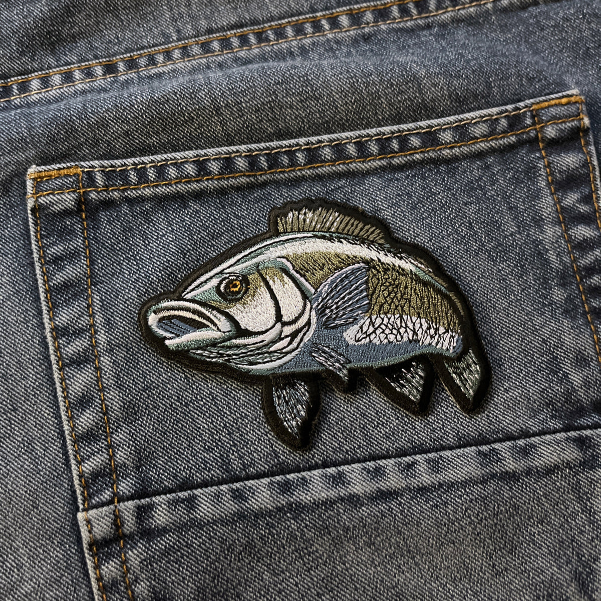 Embroidered Fish Black Blue Green Iron on Sew on Patch – PATCHERS