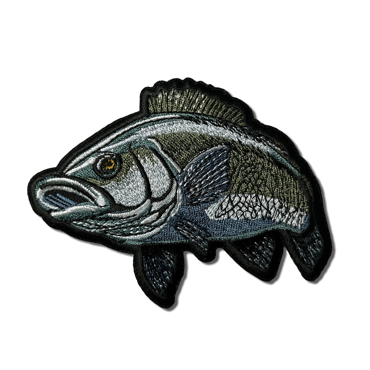 Embroidered Fish Black Blue Green Iron on Sew on Patch – PATCHERS