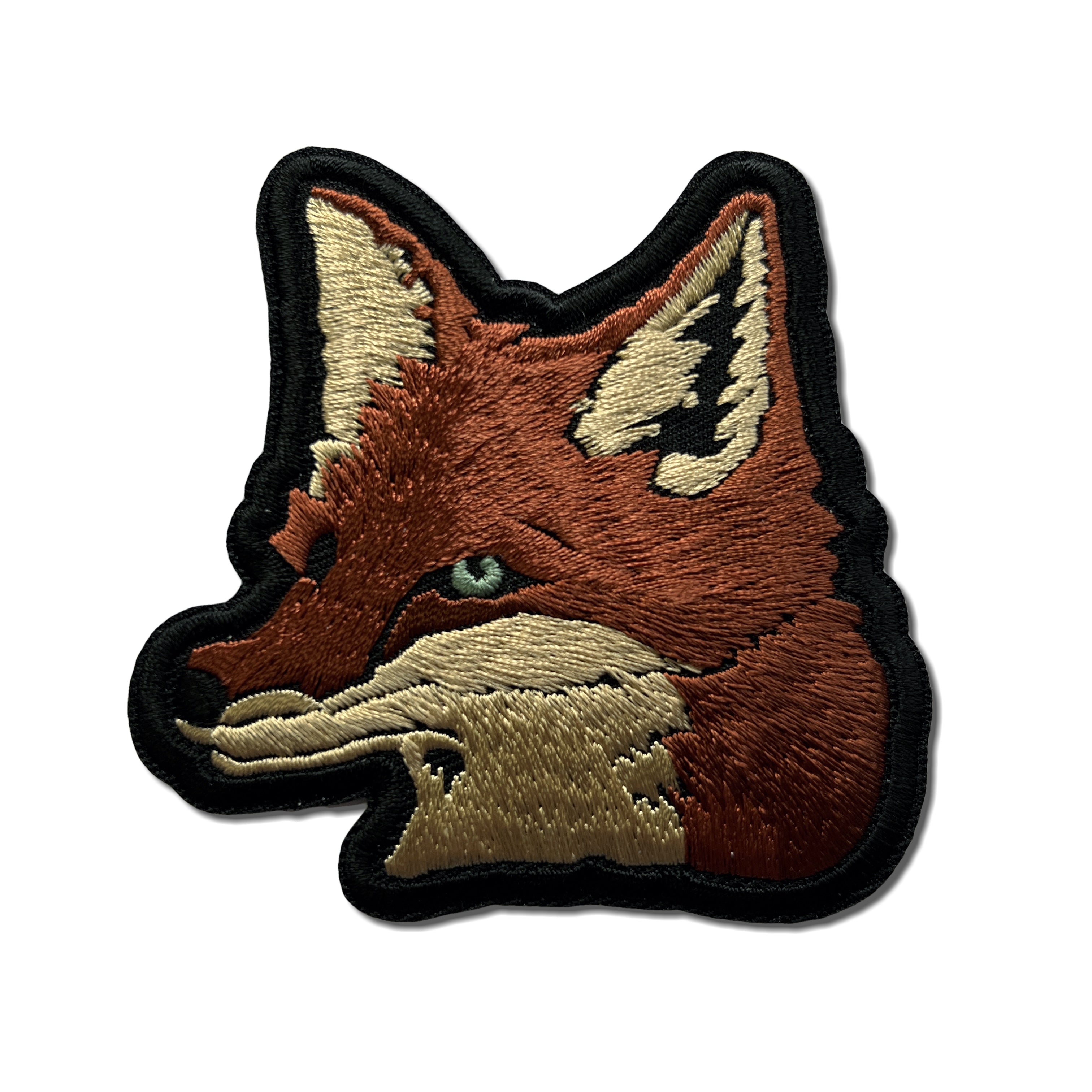 Embroidered Fox Head Iron on Sew on Patch – PATCHERS