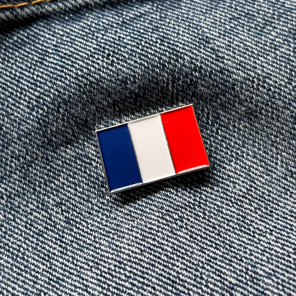 Metal & Enamel France Flag Pin Badge with Secure Locking Back – PATCHERS