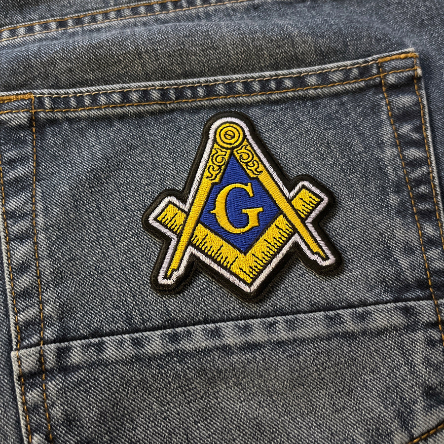 Embroidered Free Mason Symbol Iron on Sew on Patch – PATCHERS