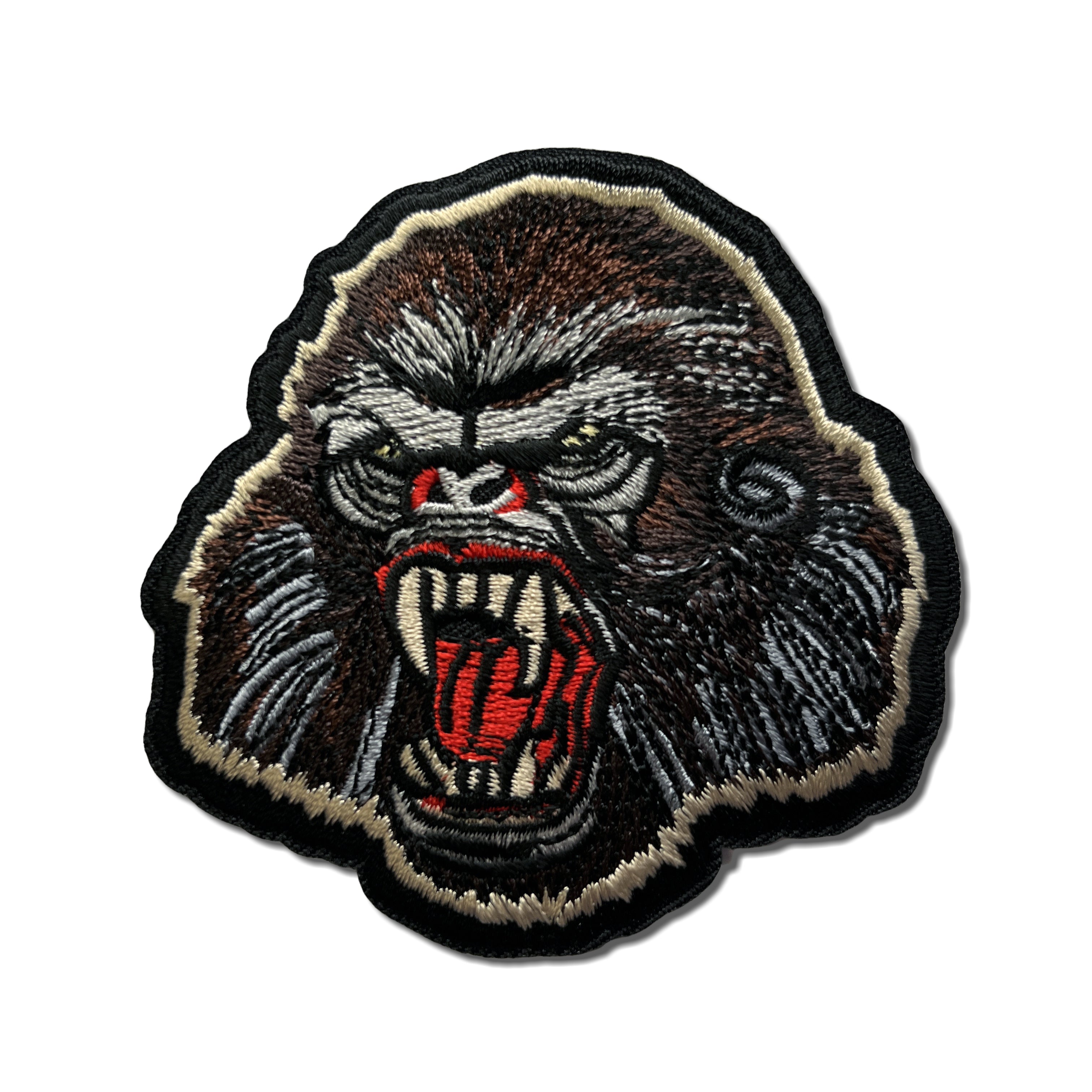 Embroidered Gorilla Head Iron on Sew on Patch – PATCHERS