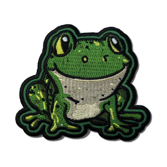 Embroidered Green Frog Iron on Sew on Patch – PATCHERS