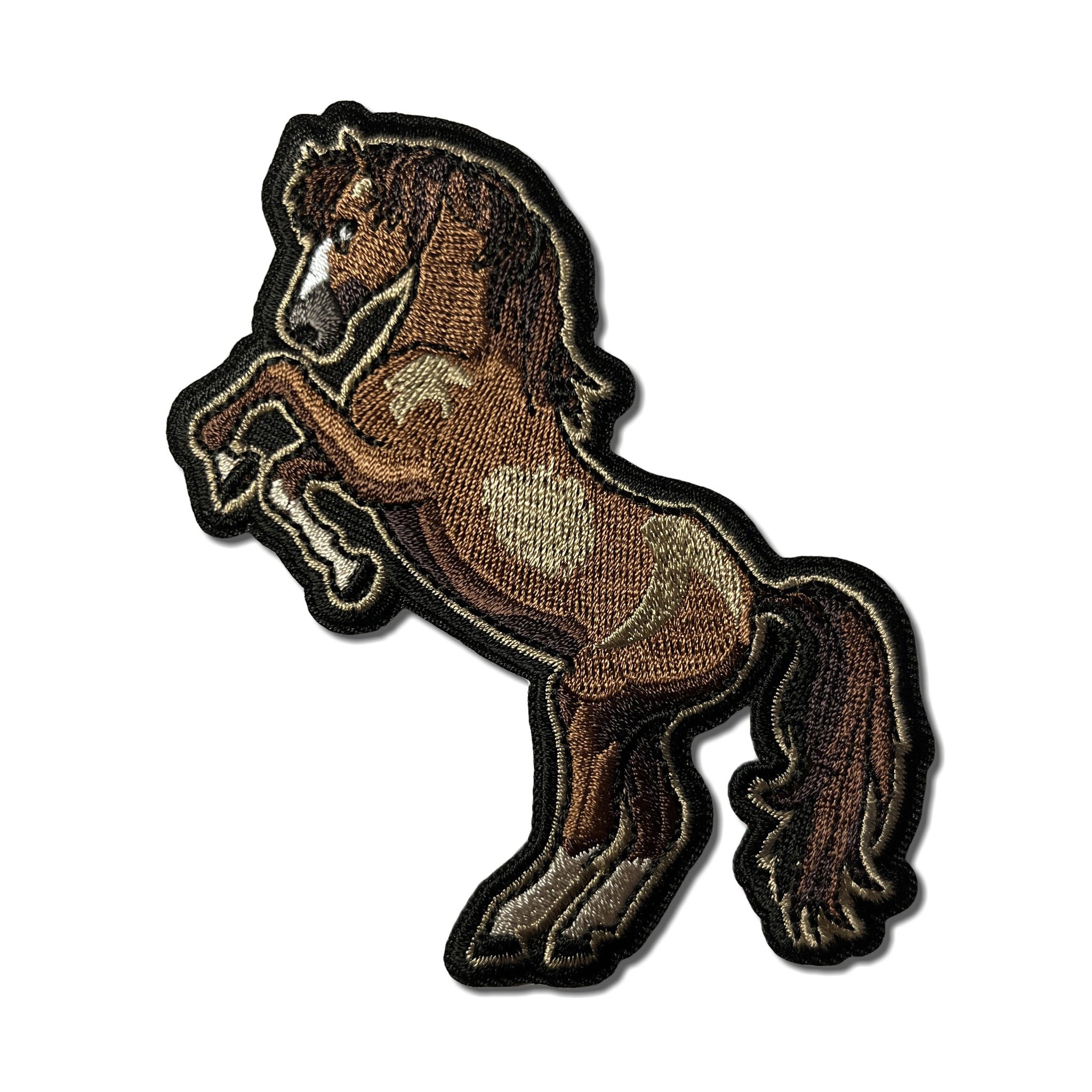 Embroidered Horse Rearing Iron on Sew on Patch – PATCHERS