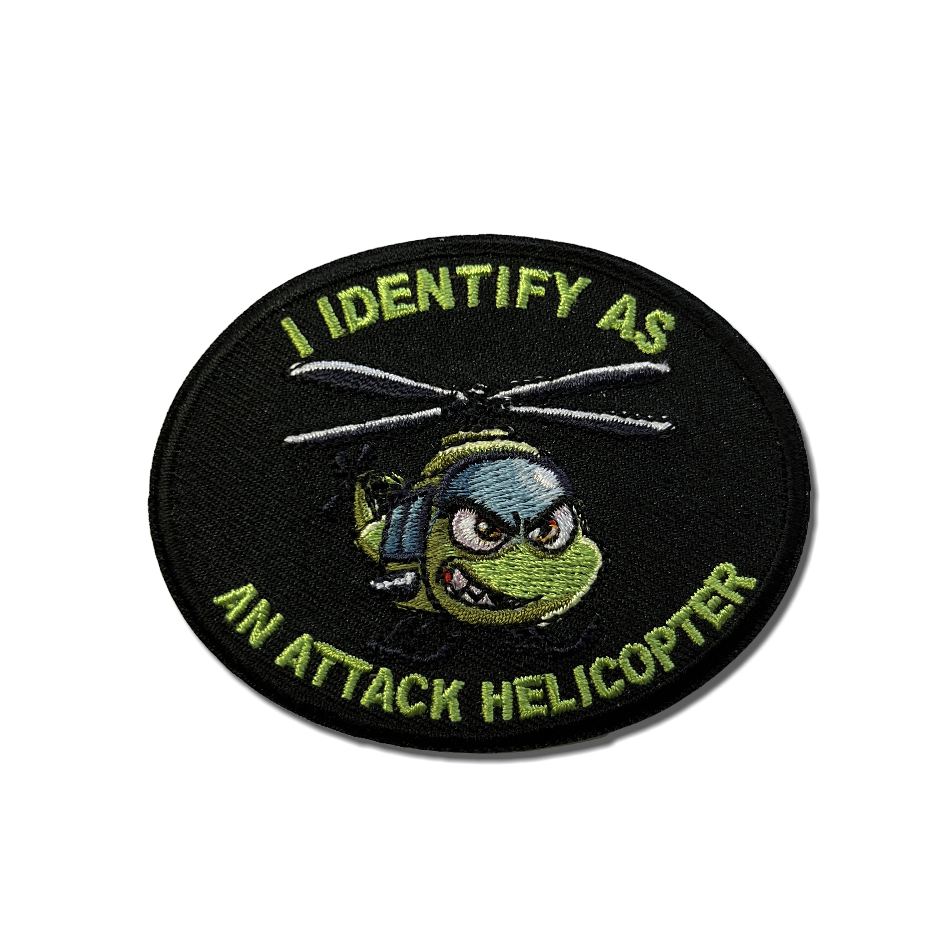 Embroidered I Identify as an Attack Helicopter Iron on Sew on Patch ...
