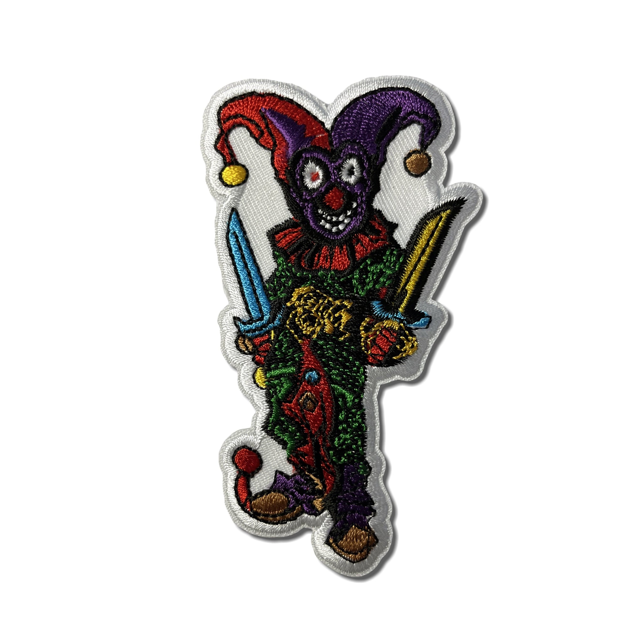 Embroidered Jester Clown Knives Iron on Sew on Patch – PATCHERS