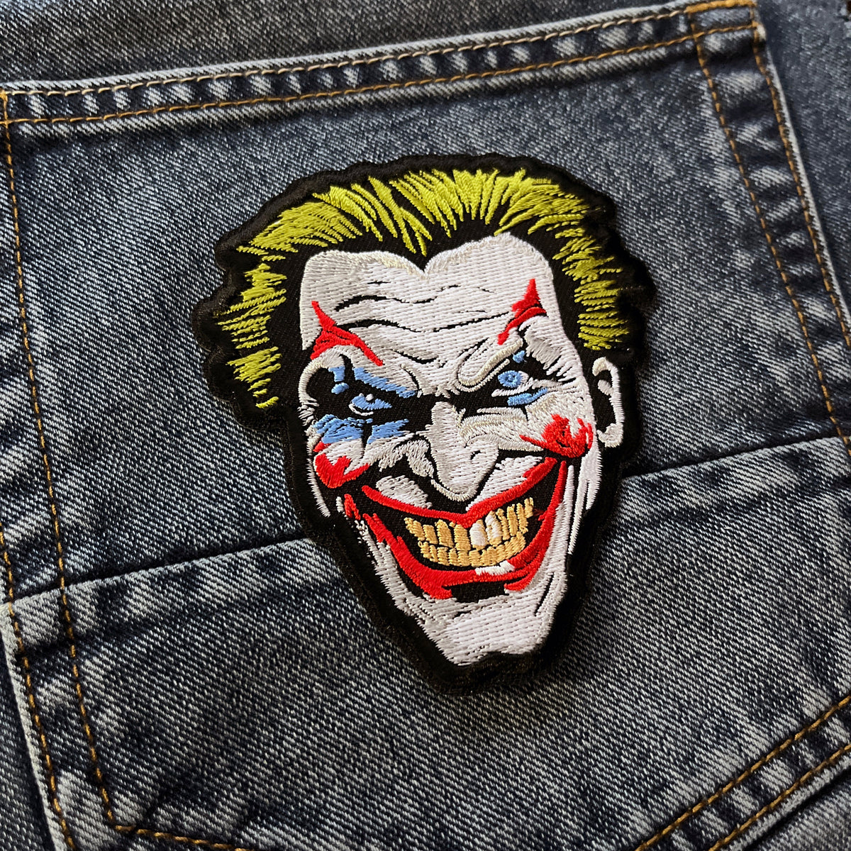 Embroidered Joker Clown Head Iron on Sew on Patch – PATCHERS