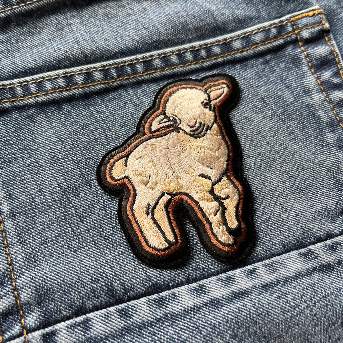 Embroidered Lamb Iron on Sew on Patch – PATCHERS