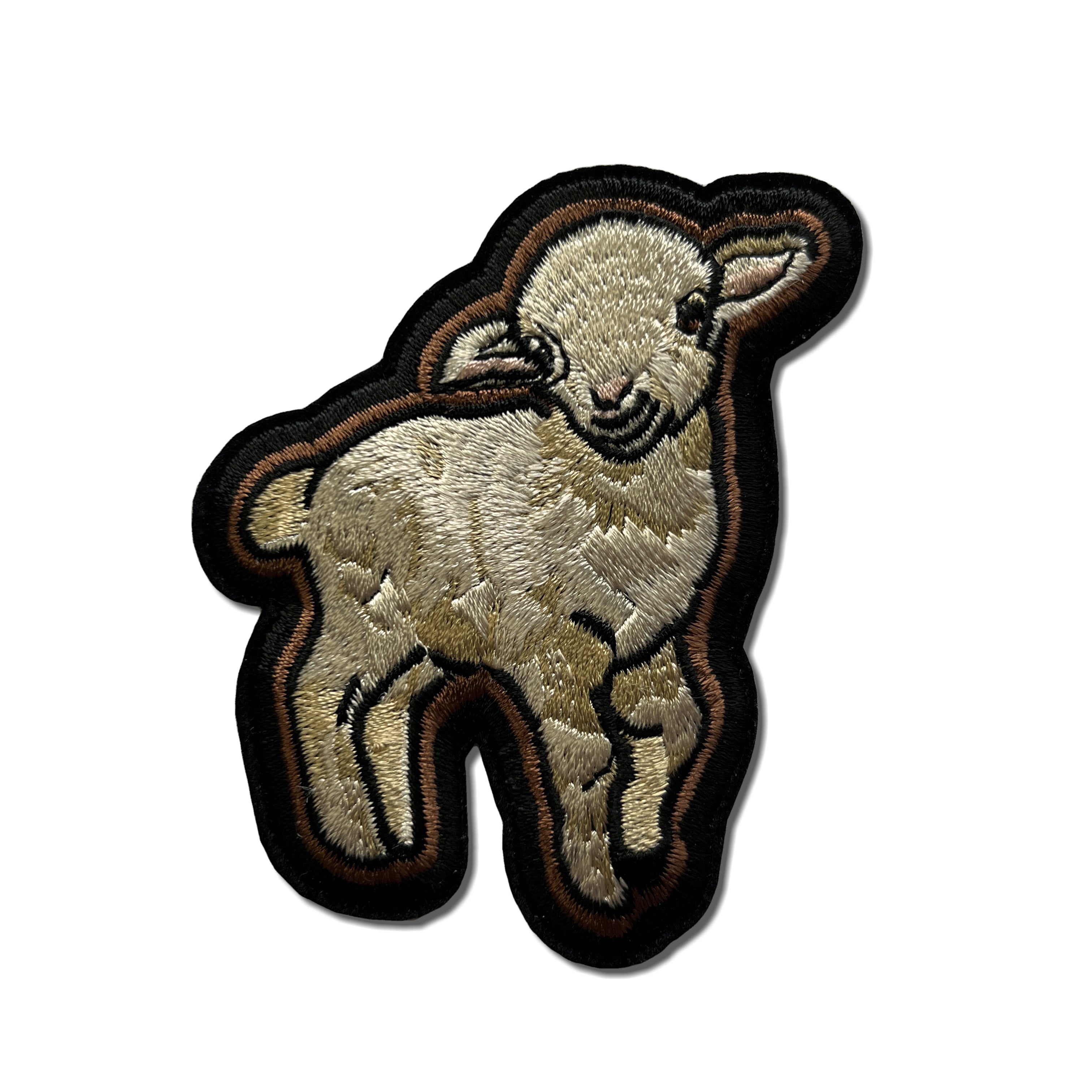 Embroidered Lamb Iron on Sew on Patch – PATCHERS