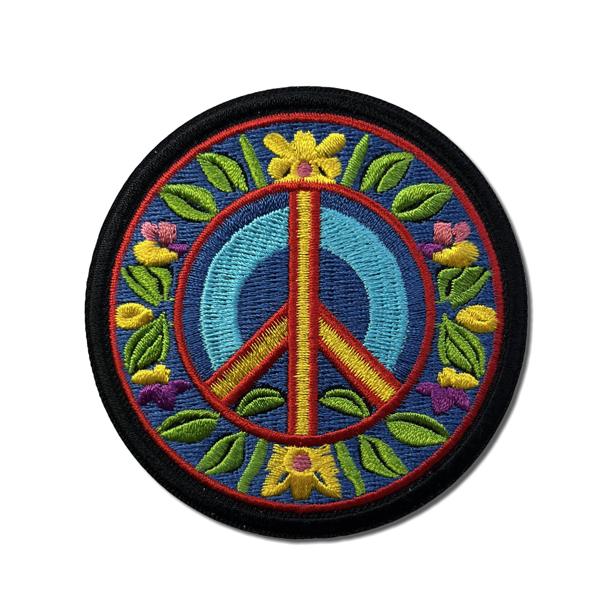 Embroidered Peace Hippie Flowers Iron on Sew on Patch – PATCHERS