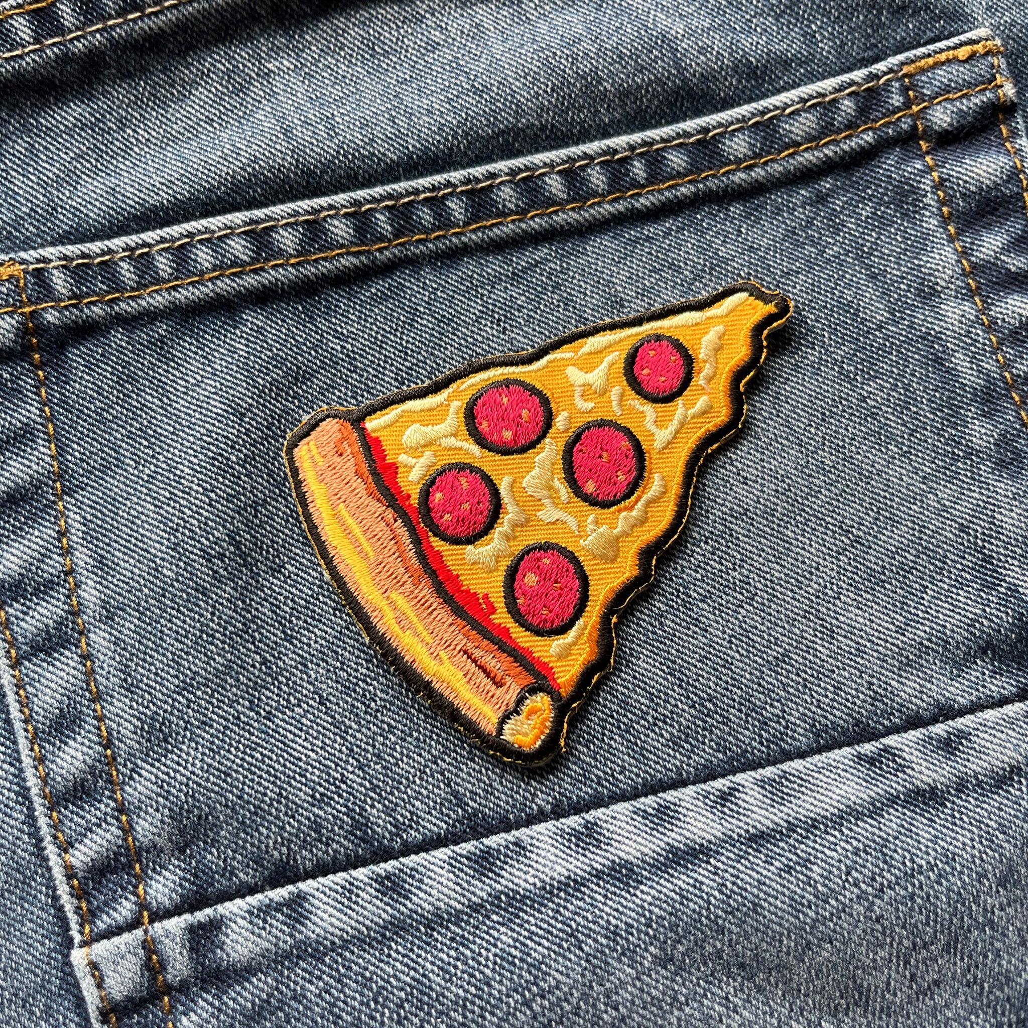 Embroidered Pizza Slice Iron on Sew on Patch – PATCHERS