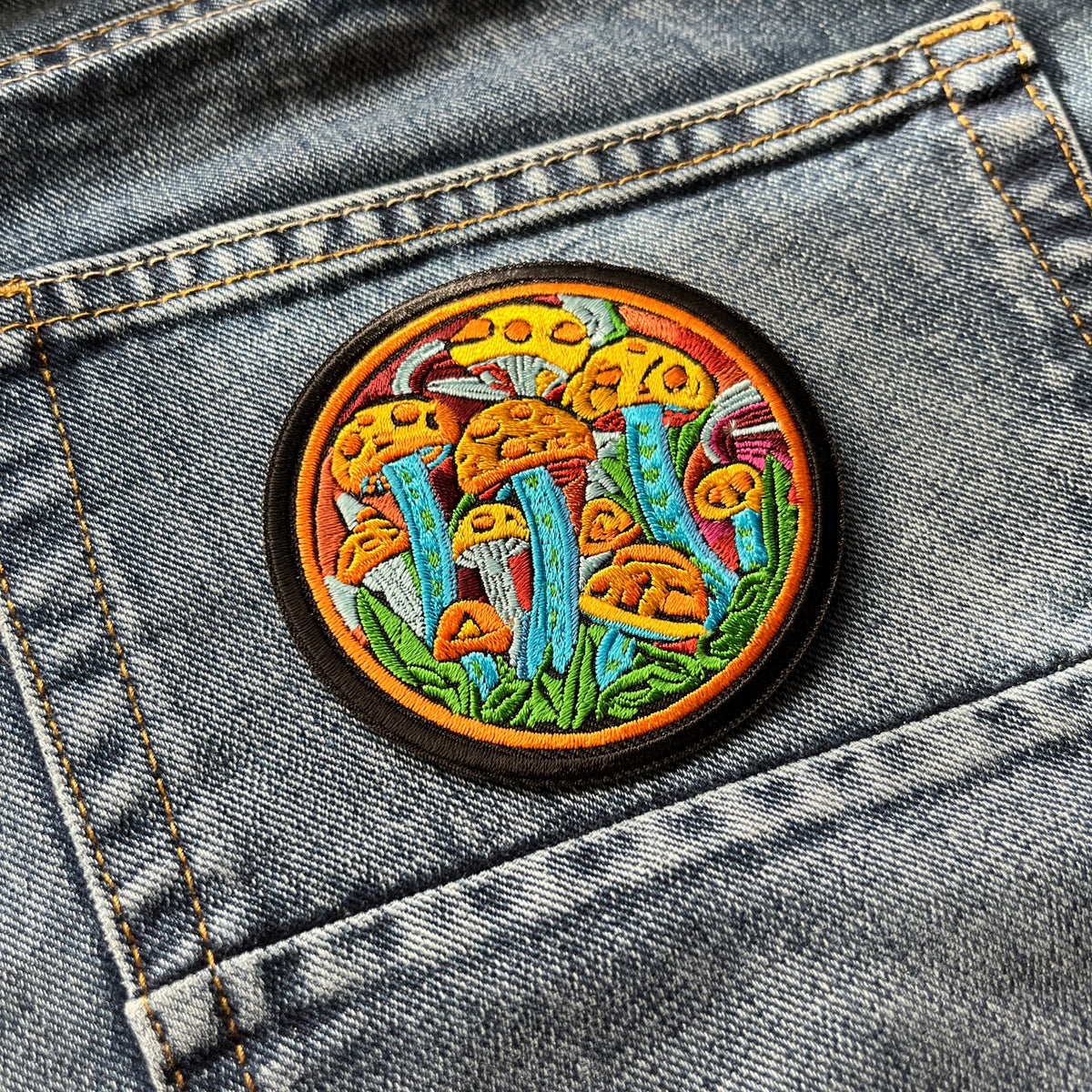 Embroidered Psychedelic Mushrooms Iron on Sew on Patch – PATCHERS