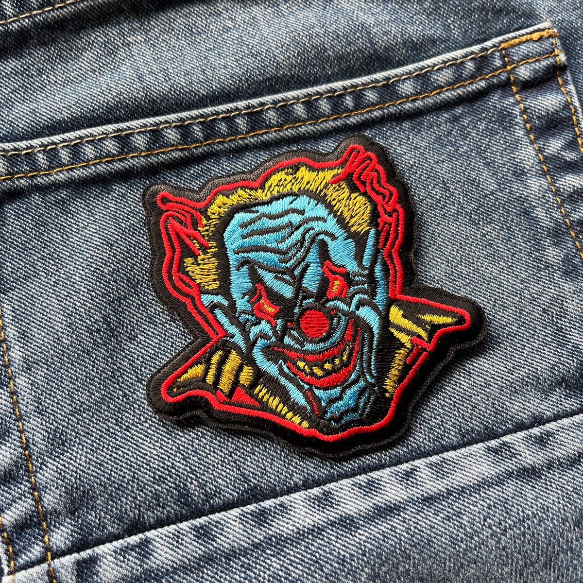 Embroidered Psycho Clown Iron on Sew on Patch – PATCHERS