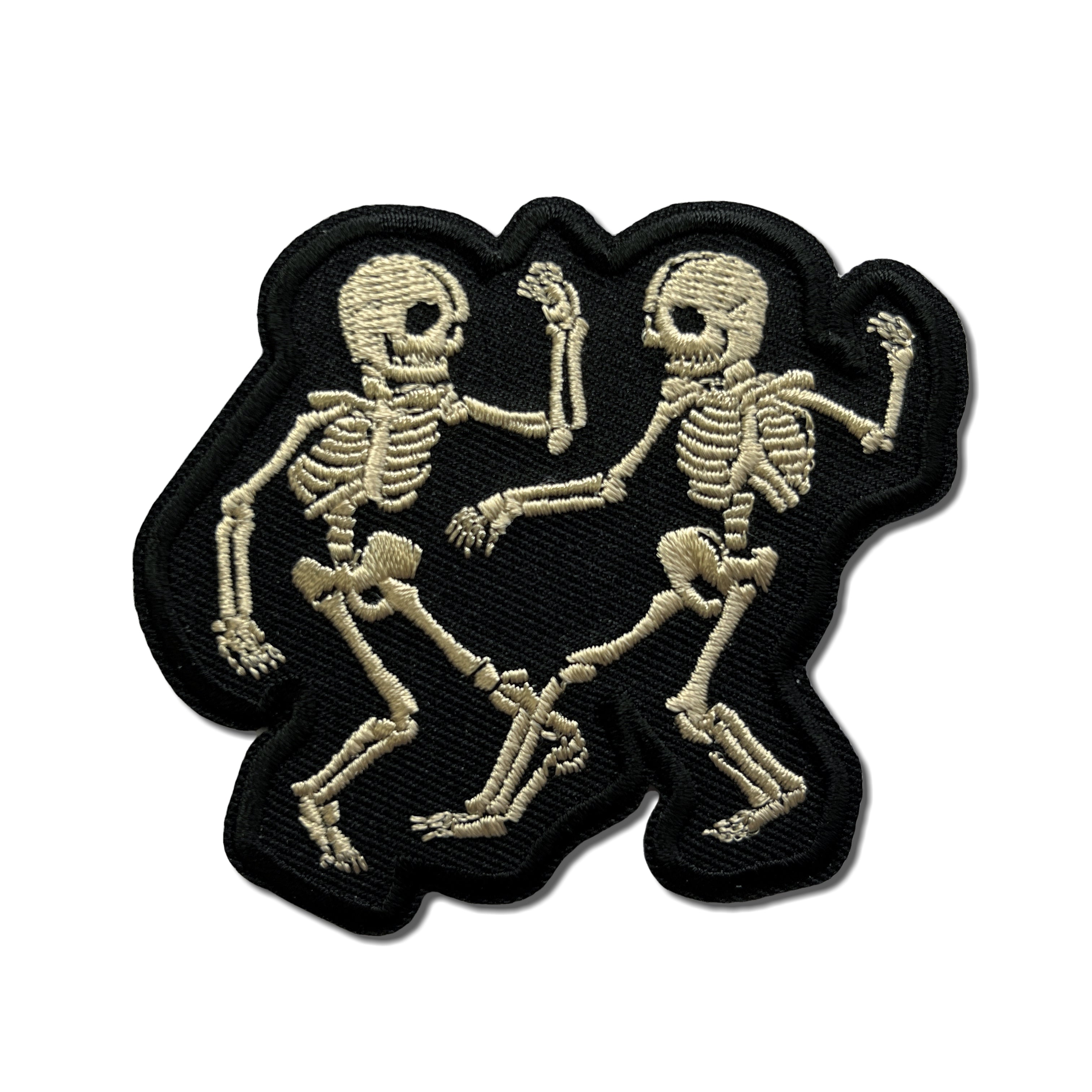 Embroidered Raving Skeletons Iron on Sew on Patch – PATCHERS
