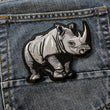 Embroidered Rhino Iron on Sew on Patch – PATCHERS