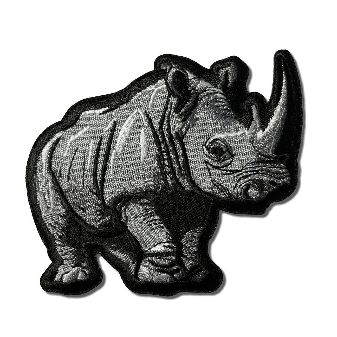 Embroidered Rhino Iron on Sew on Patch – PATCHERS