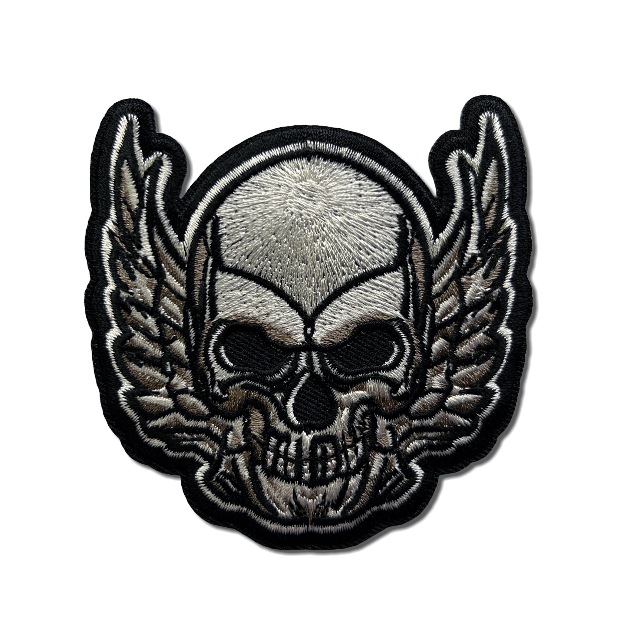 Embroidered Rising Wings Skull Iron on Sew on Patch – PATCHERS