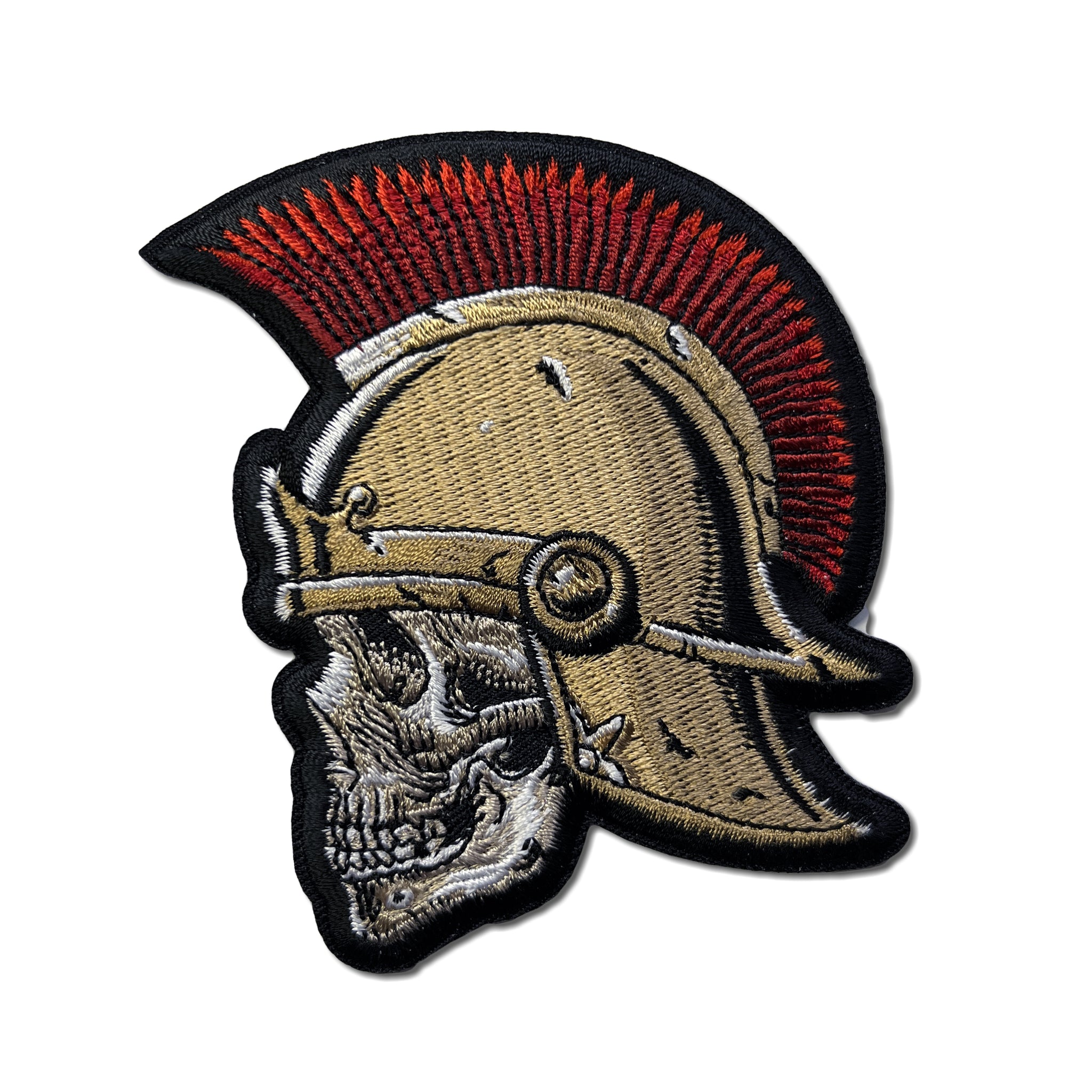 Embroidered Roman Skull Soldier Helmet Iron on Sew on Patch – PATCHERS