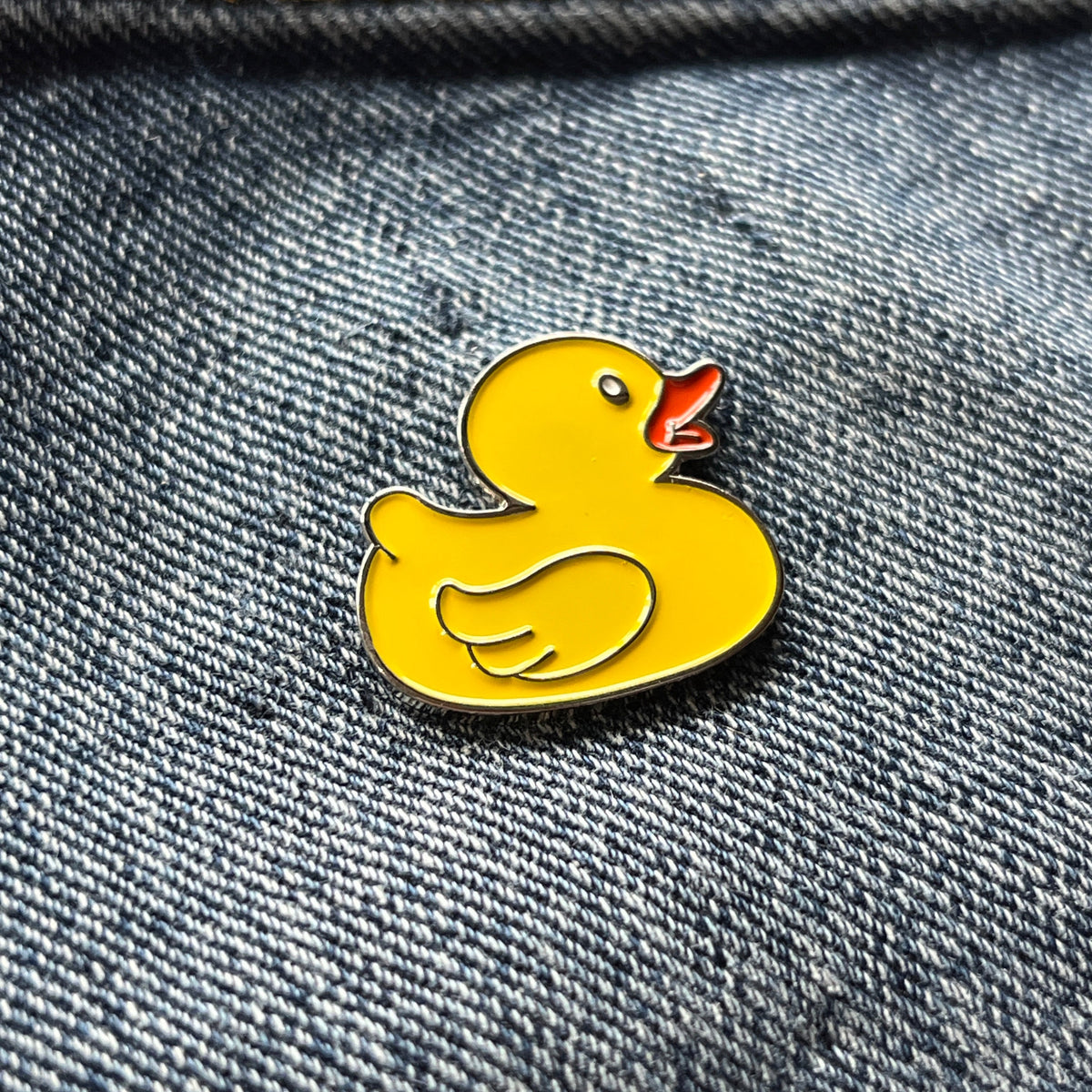 Metal & Enamel Rubber Duck Pin Badge with Secure Locking Back – PATCHERS