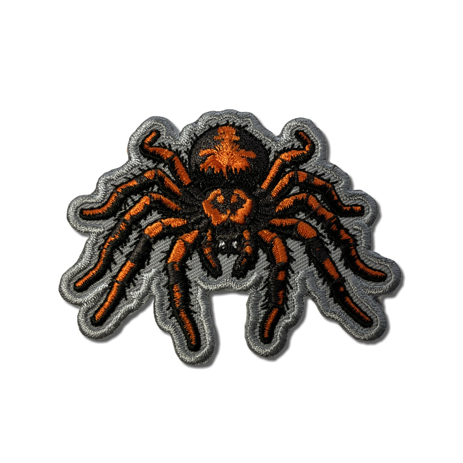 Embroidered Small Spider Black Orange Iron on Sew on Patch – PATCHERS