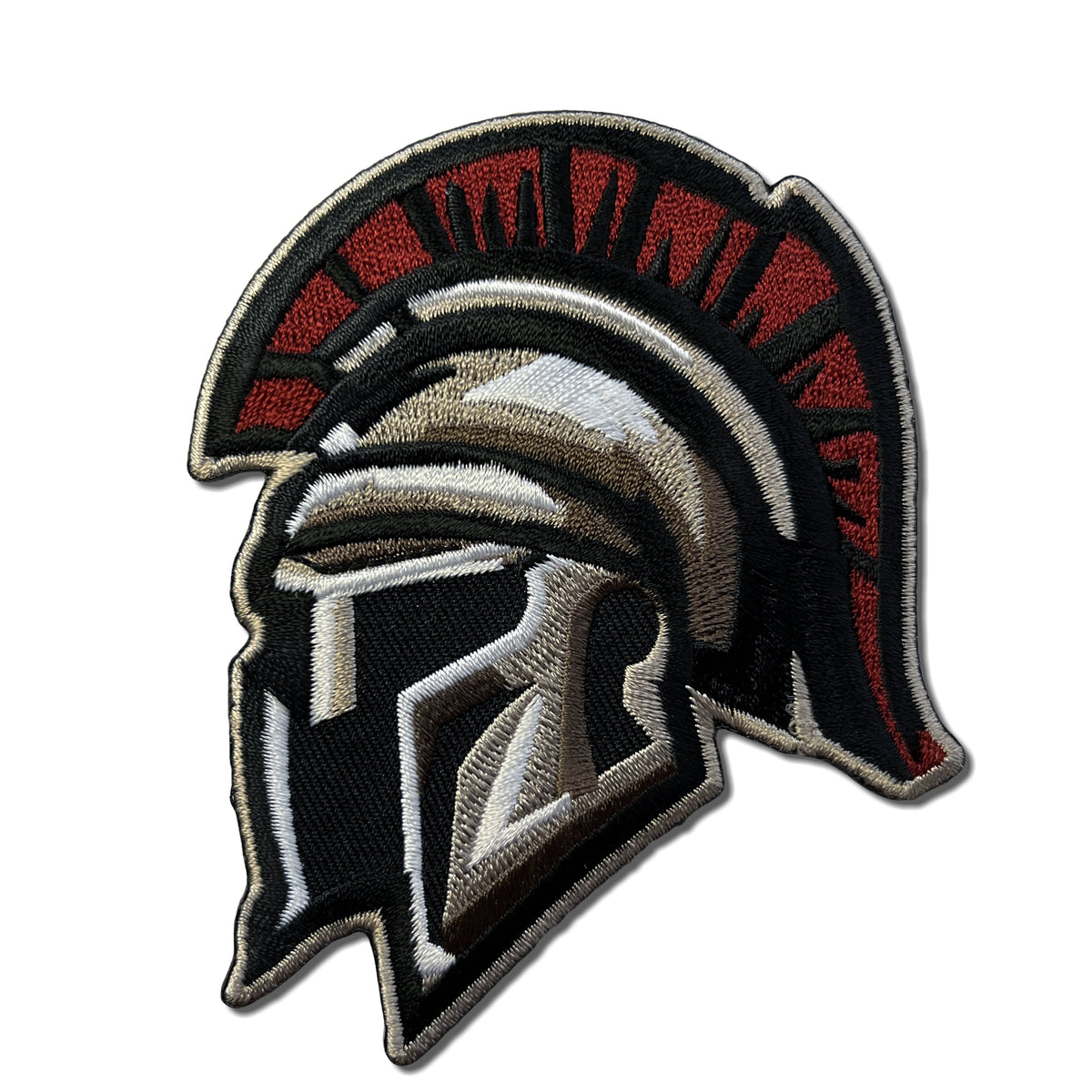 Embroidered Spartan Helmet Iron on Sew on Patch – PATCHERS