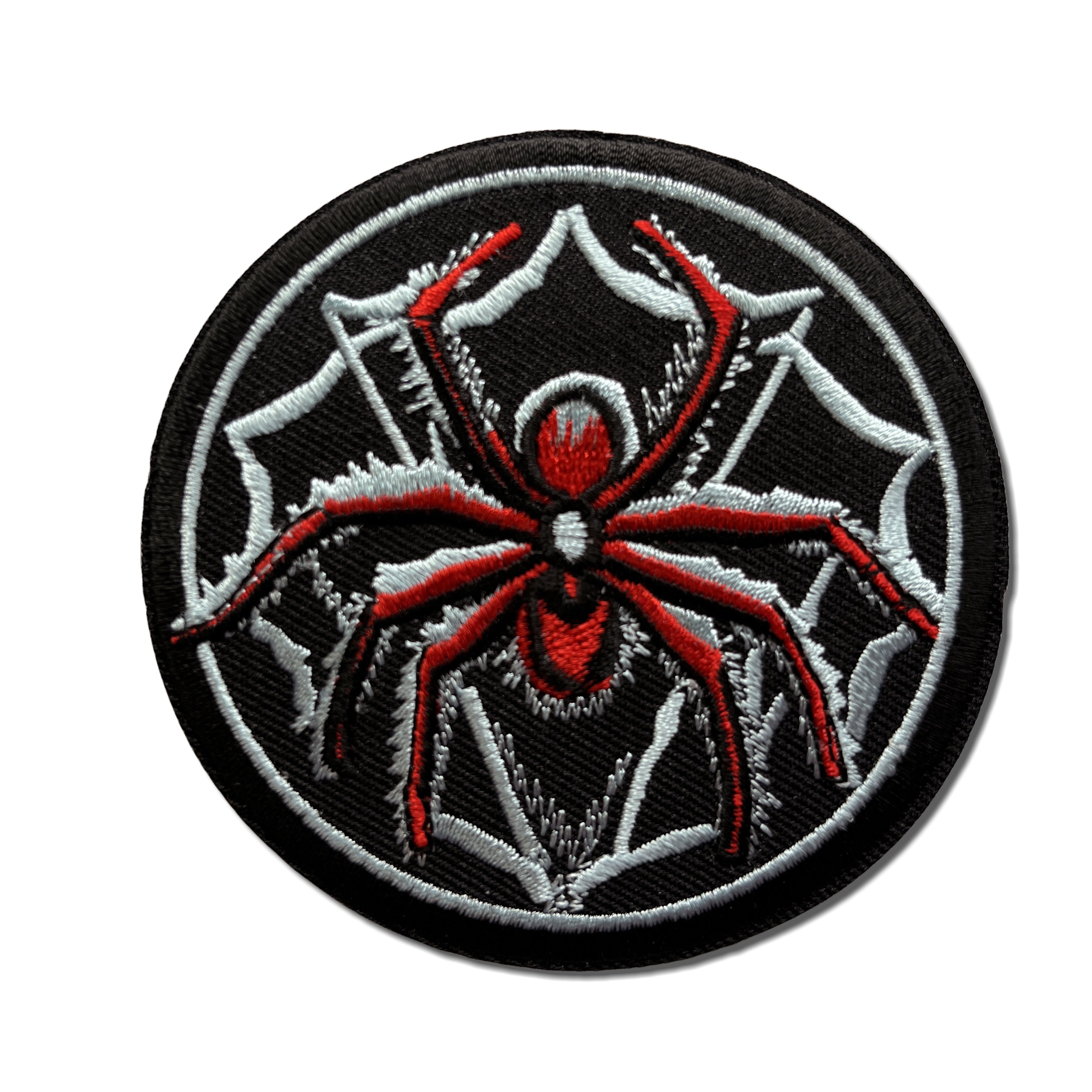 Embroidered Spider Black Red Iron on Sew on Patch – PATCHERS