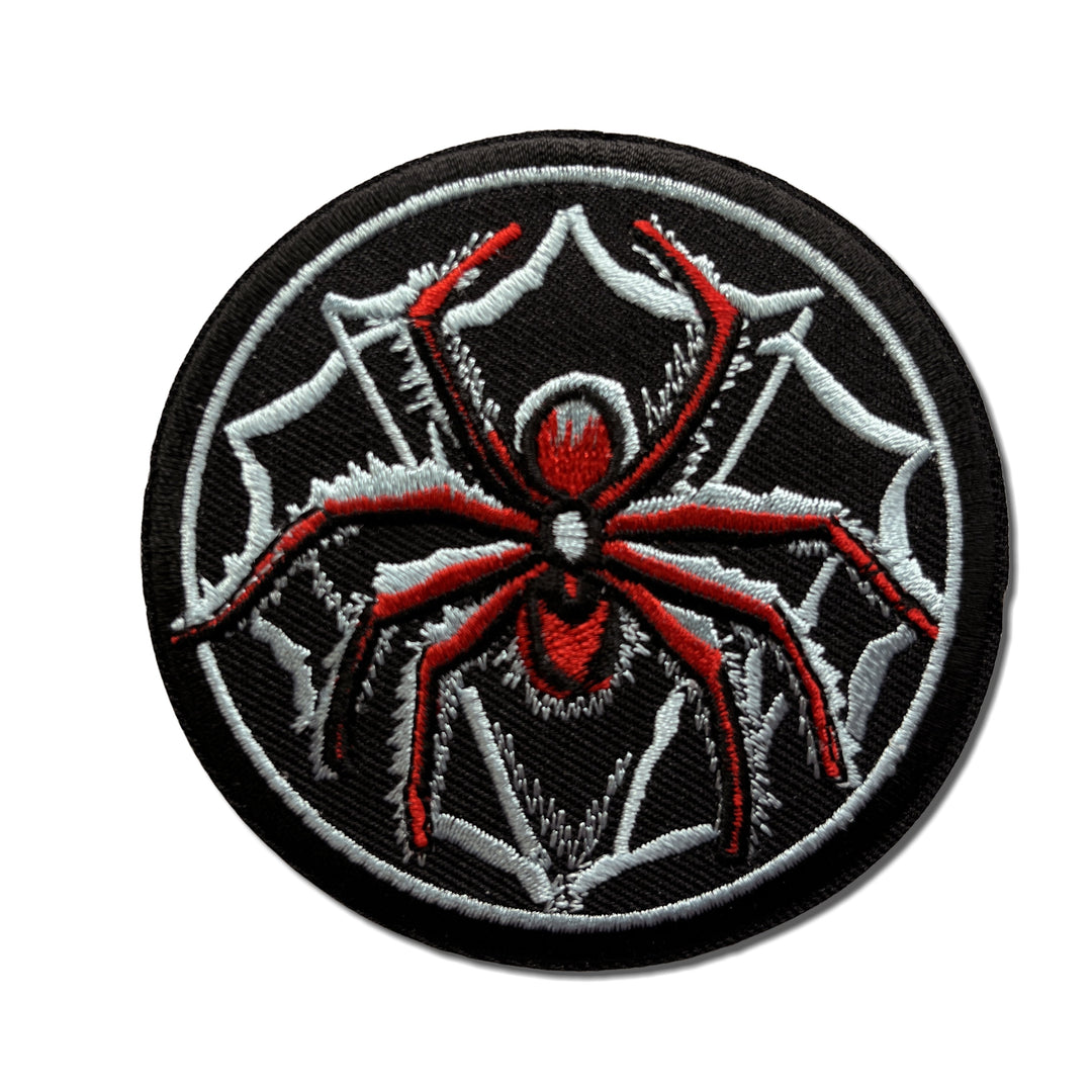Embroidered Spider Black Red Iron on Sew on Patch – PATCHERS