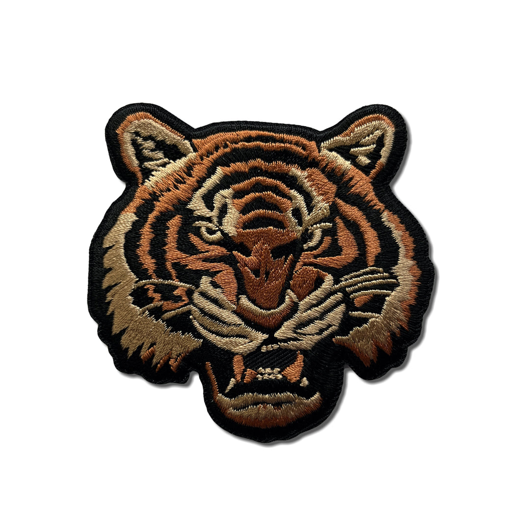 Embroidered Tiger Head Iron on Sew on Patch – PATCHERS
