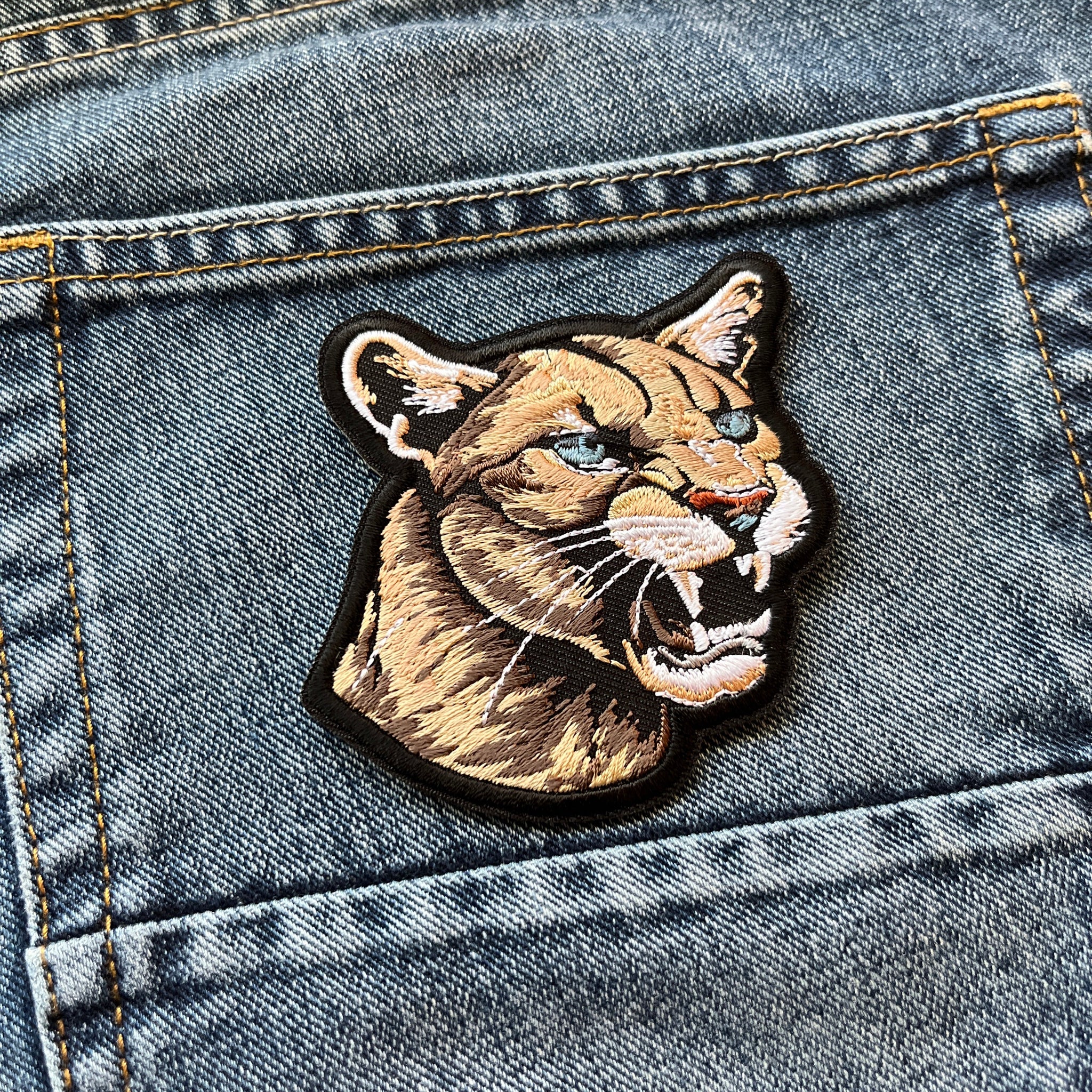 Embroidered Vicious Cougar Iron on Sew on Patch – PATCHERS