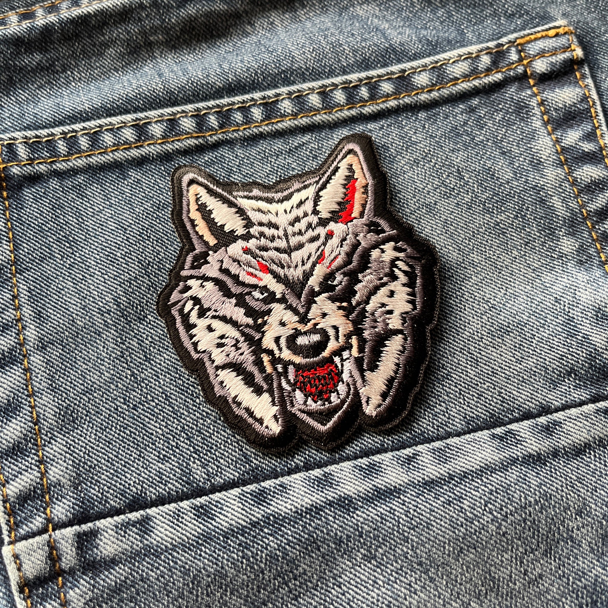 Embroidered Vicious Wolf Iron on Sew on Patch – PATCHERS