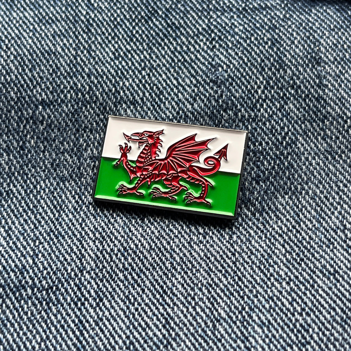 Metal & Enamel Wales Flag Pin Badge with Secure Locking Back – PATCHERS